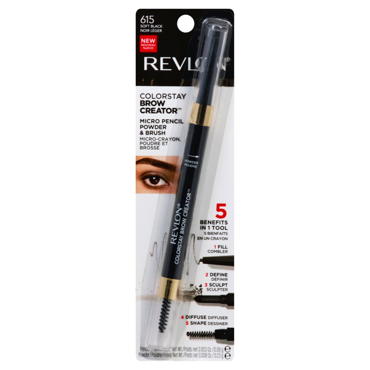 Revlon ColorStay Brow Creator, 615 Soft Black - Shop Brow pencils ...
