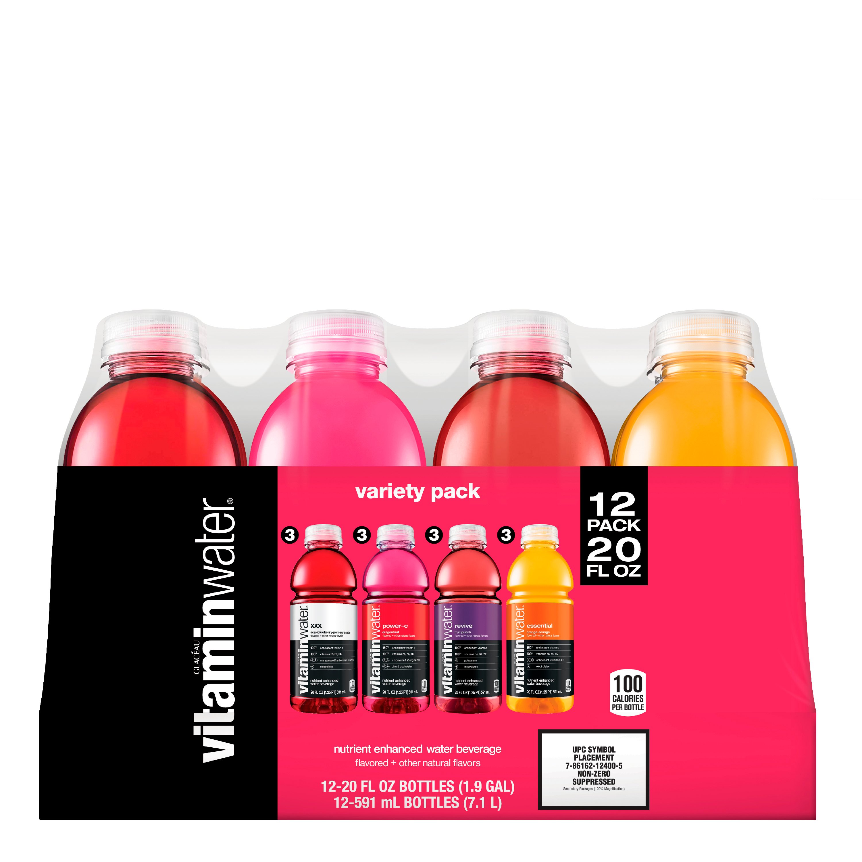 Glaceau Vitaminwater 20 oz Bottles Variety Pack - Shop Sports & energy ...
