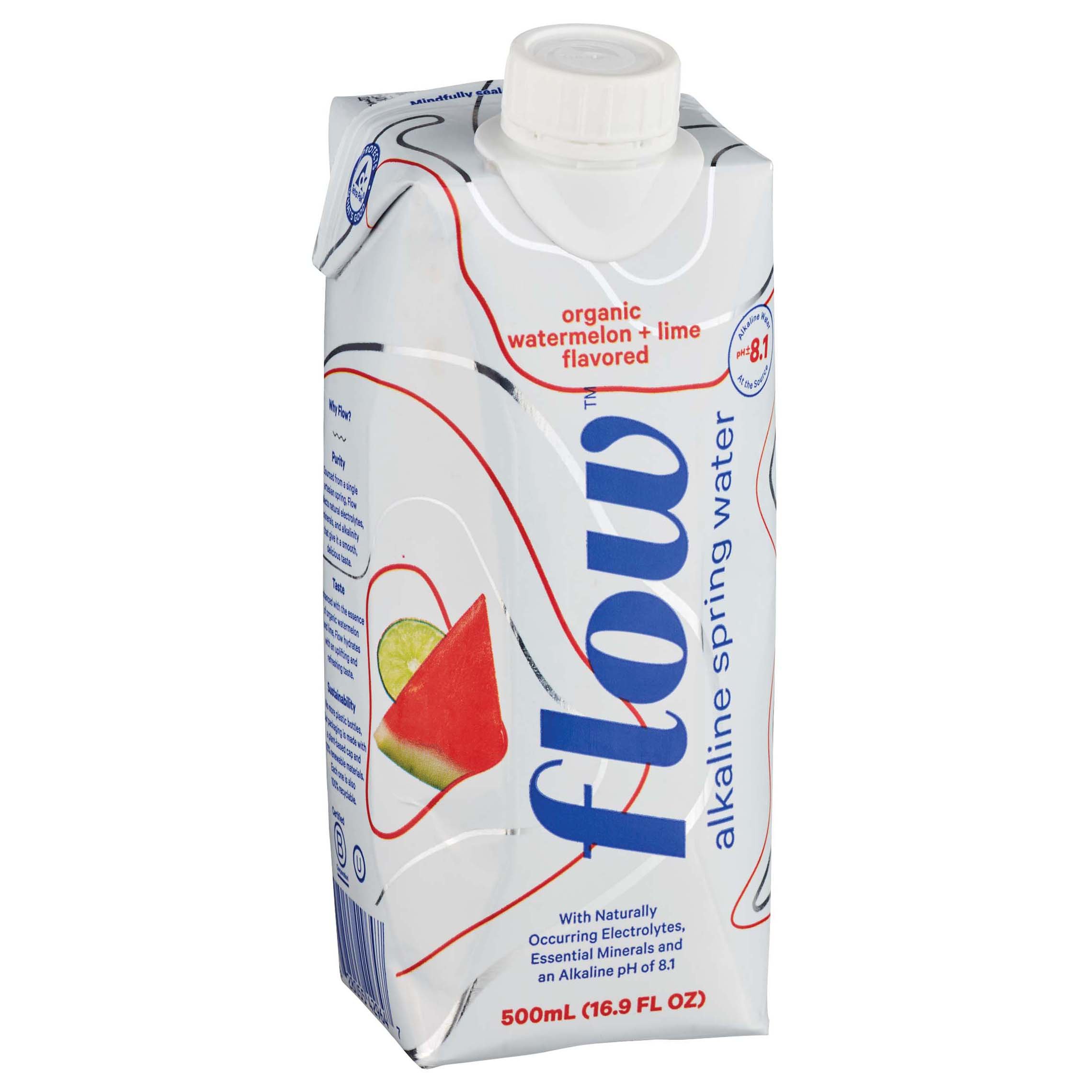 Flow Organic Watermelon & Lime Alkaline Spring Water - Shop Sports ...