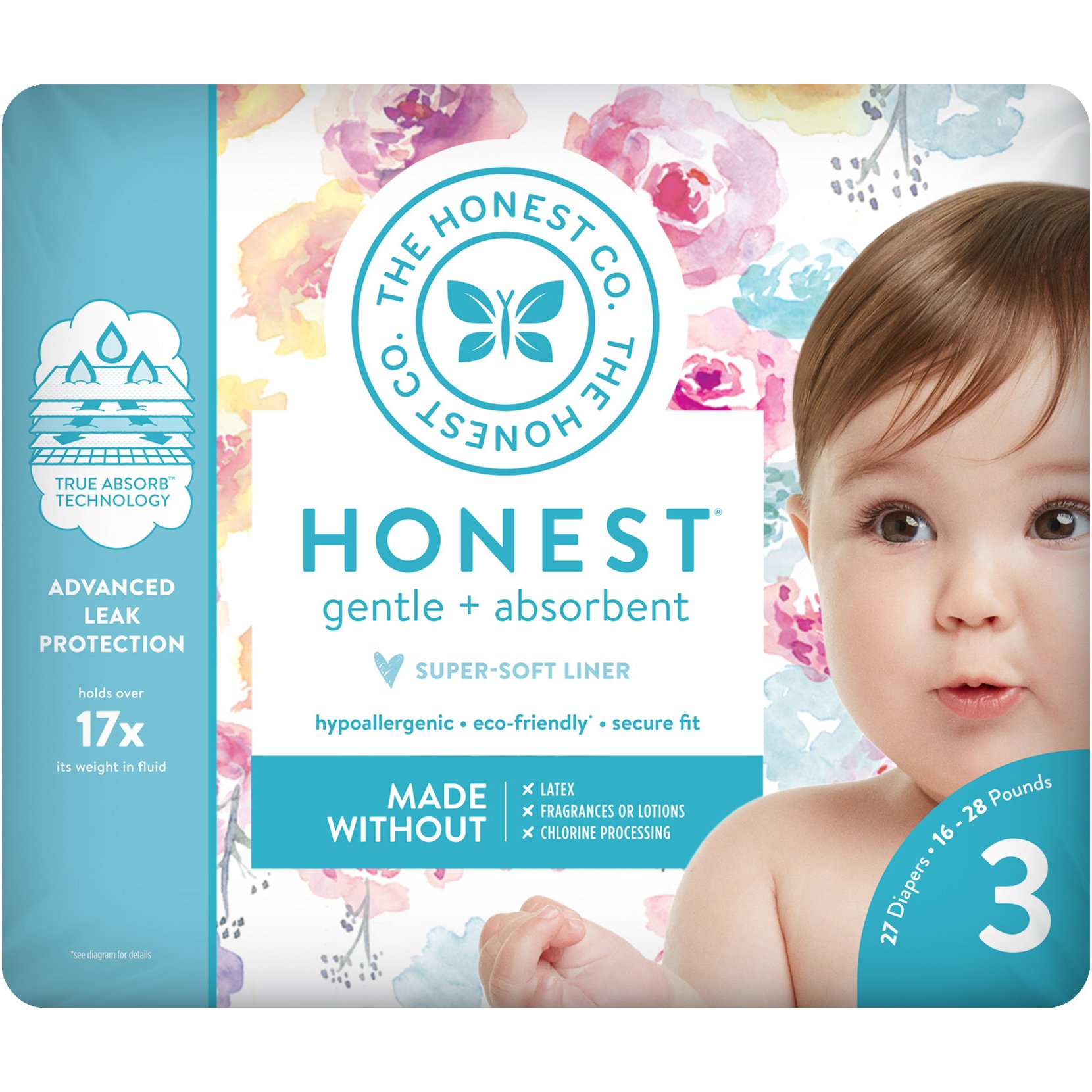 The Honest Company Rose Blossom Diapers 27 ct - Shop Diapers & Potty at ...