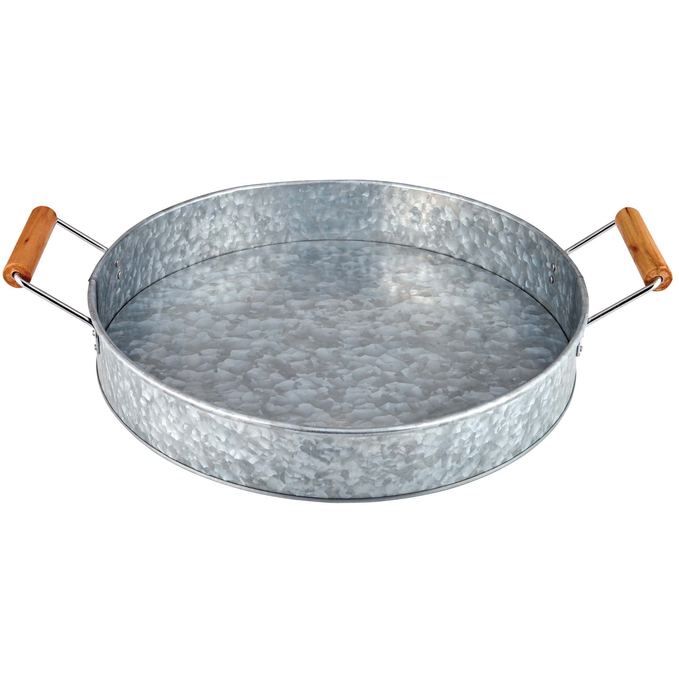 Haven & Key Galvanized Round Tray - Shop Serving dishes at H-E-B
