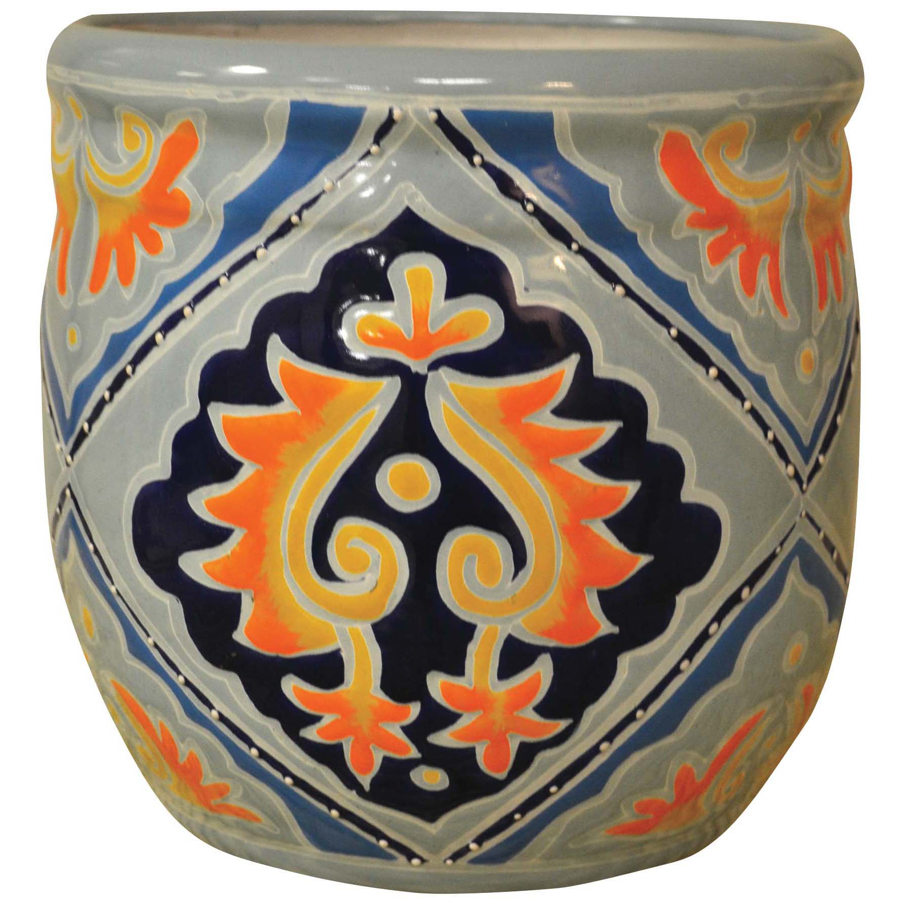 Blue Orange Pottery Maria Greca Planter - Shop Pots & Planters at H-E-B