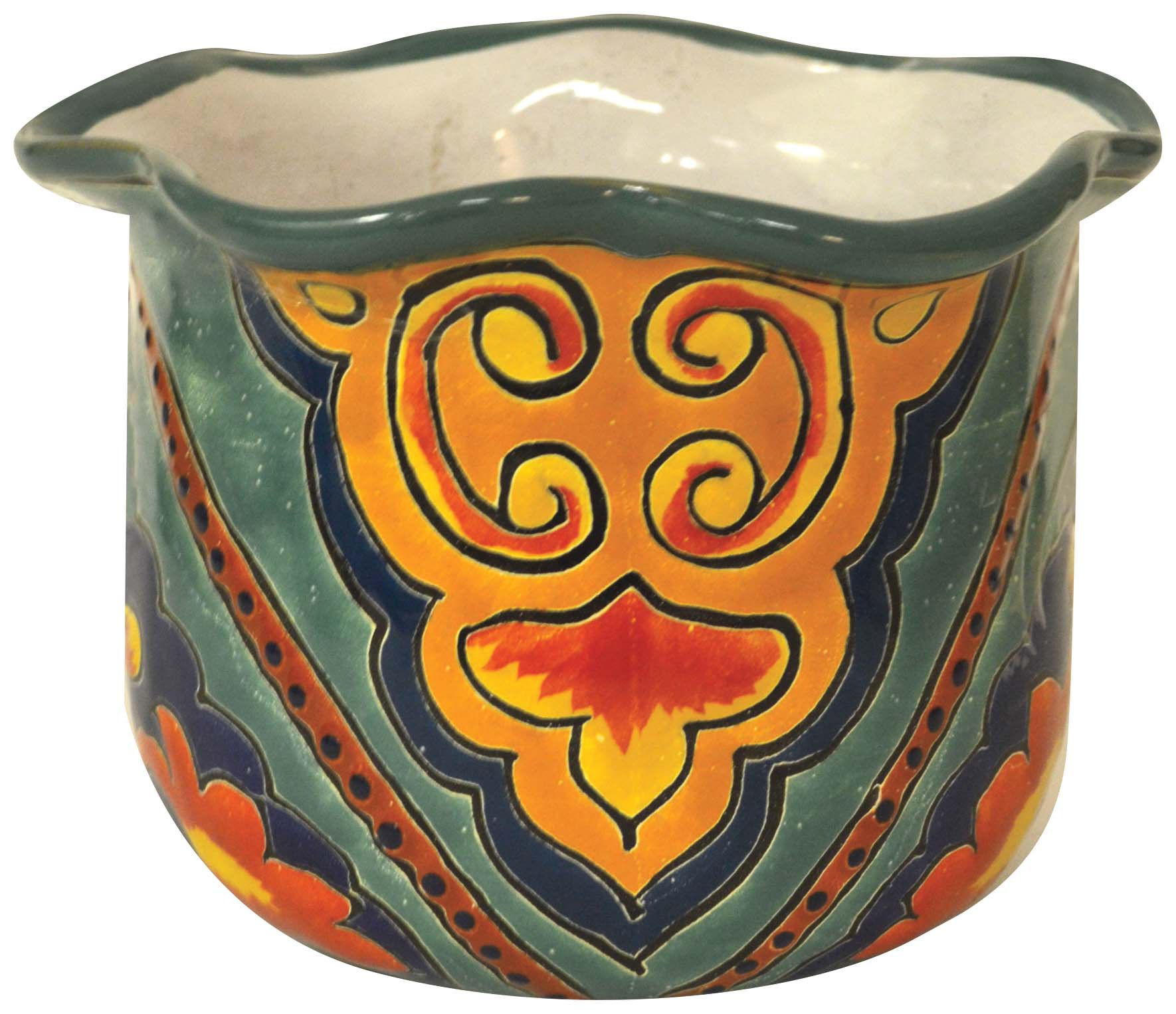 Blue Orange Pottery Angeles Greca Planter - Shop Pots & Planters at H-E-B