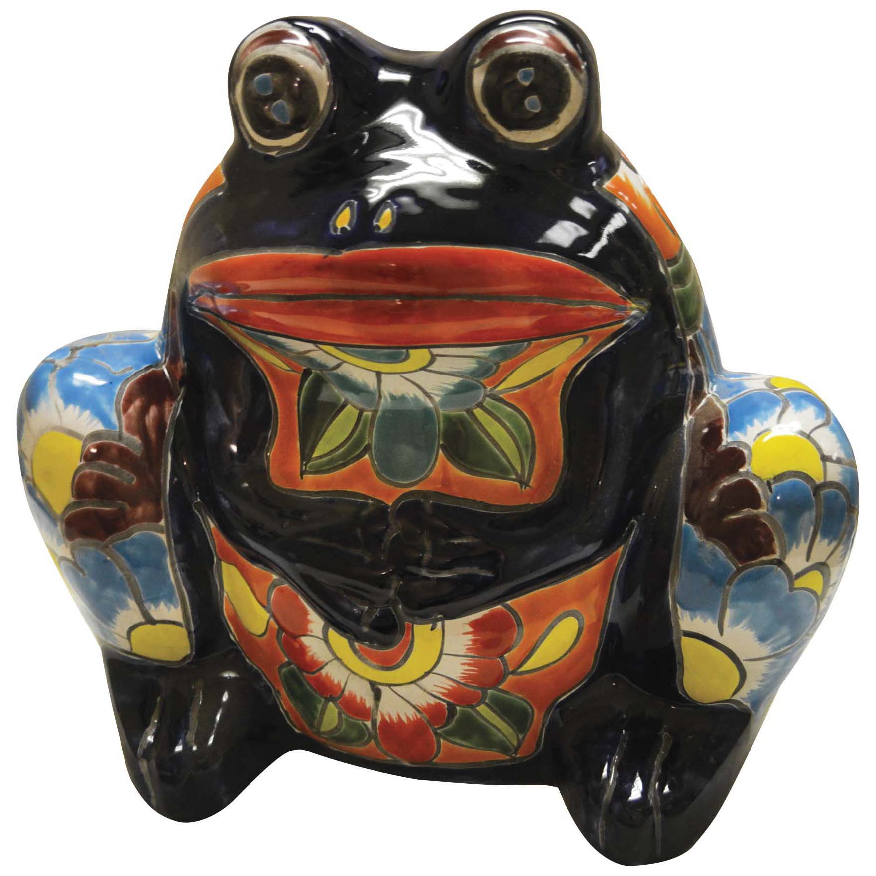 Blue Orange Pottery Frog Talavera Planter - Shop Patio & Outdoor at H-E-B