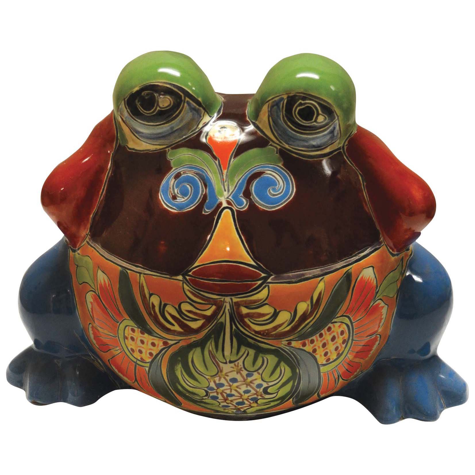 Blue Orange Pottery Small Frog Talavera Planter - Shop Pots & planters ...