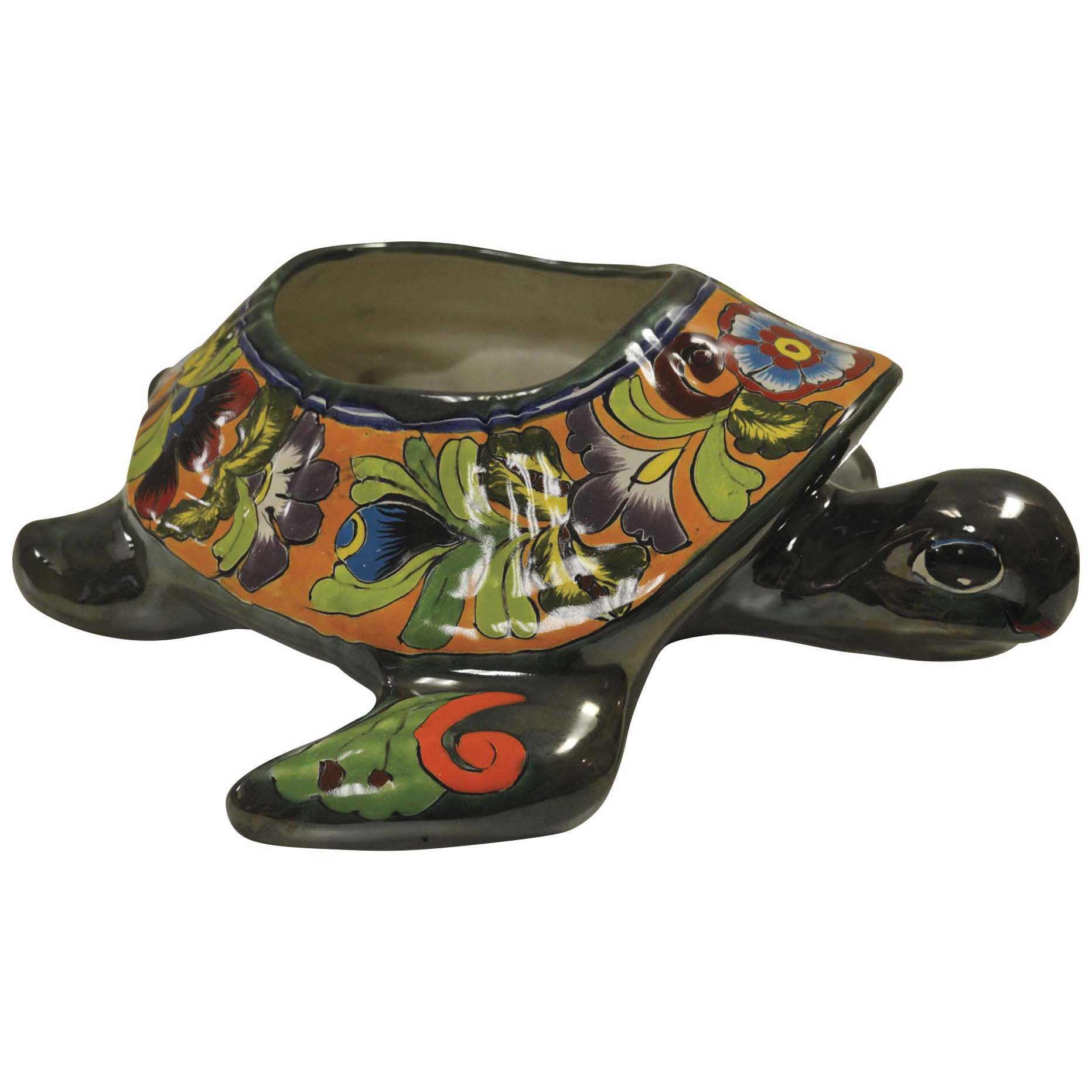 Blue Orange Pottery Sea Turtle Talavera Planter - Shop Pots & planters ...