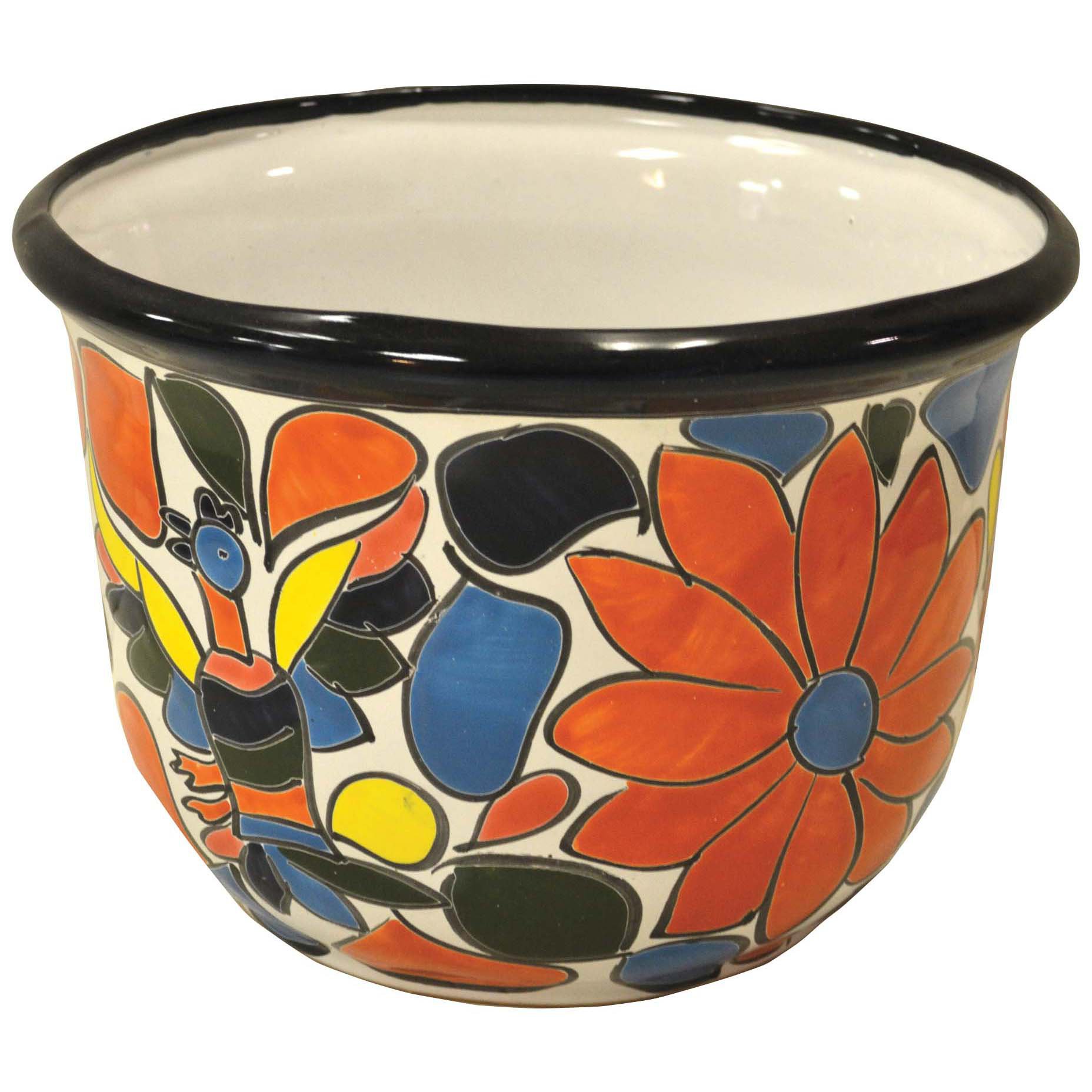 Blue Orange Pottery Champanera CH Otomi - Shop Pots & planters at H-E-B