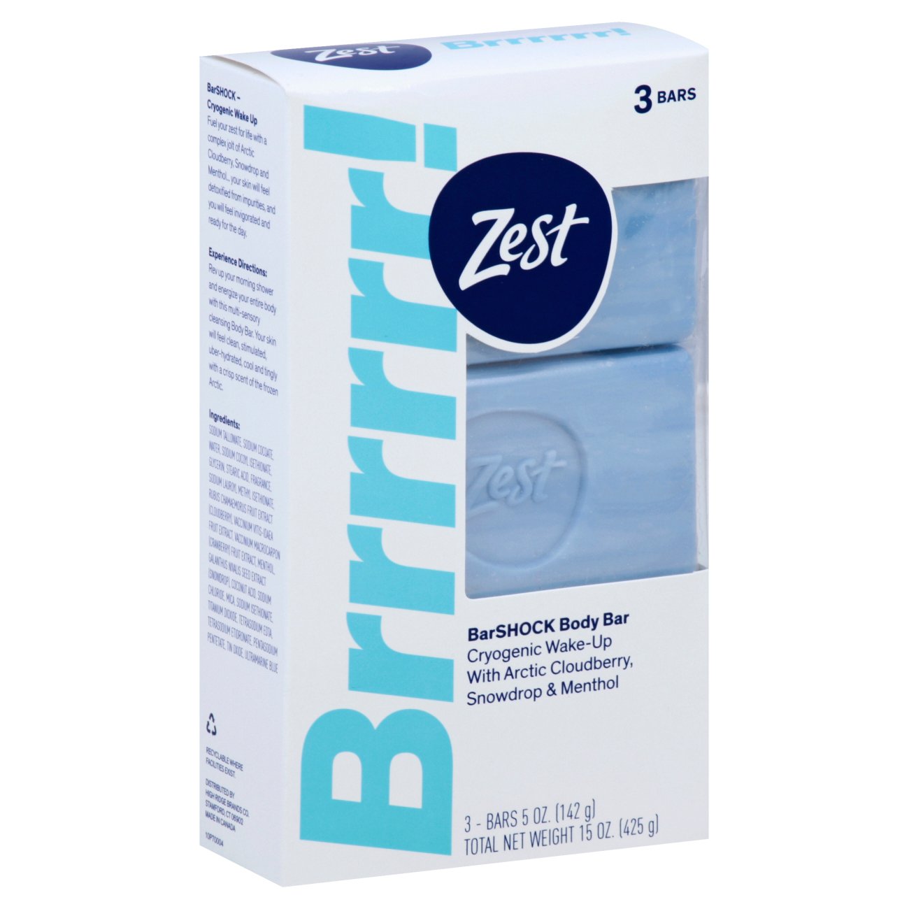 Zest Brrrrrr! Barshock Body Bar 3 pk - Shop Hand & bar soap at H-E-B