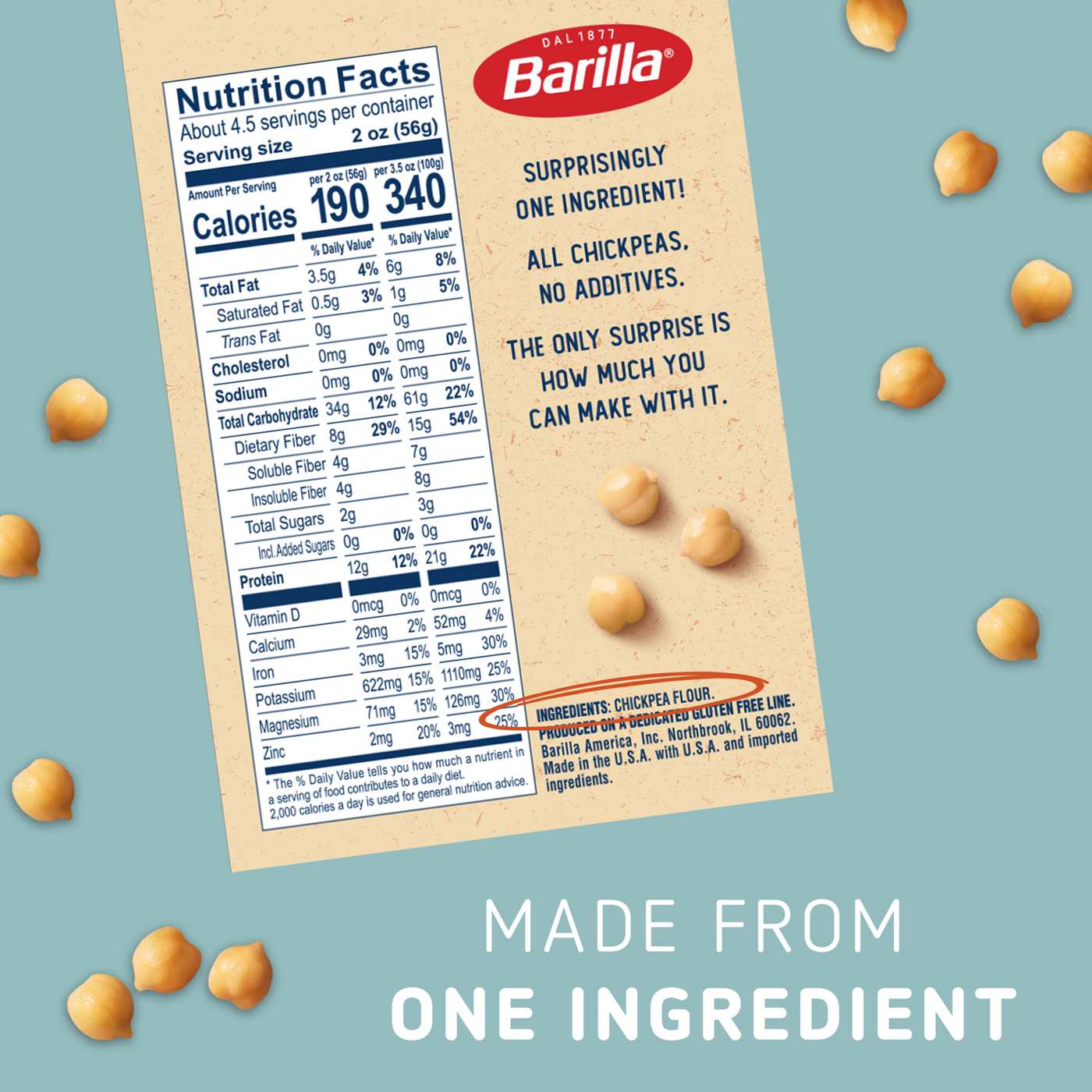 Barilla 12g Protein Chickpea Rotini Pasta - Shop Pasta at H-E-B