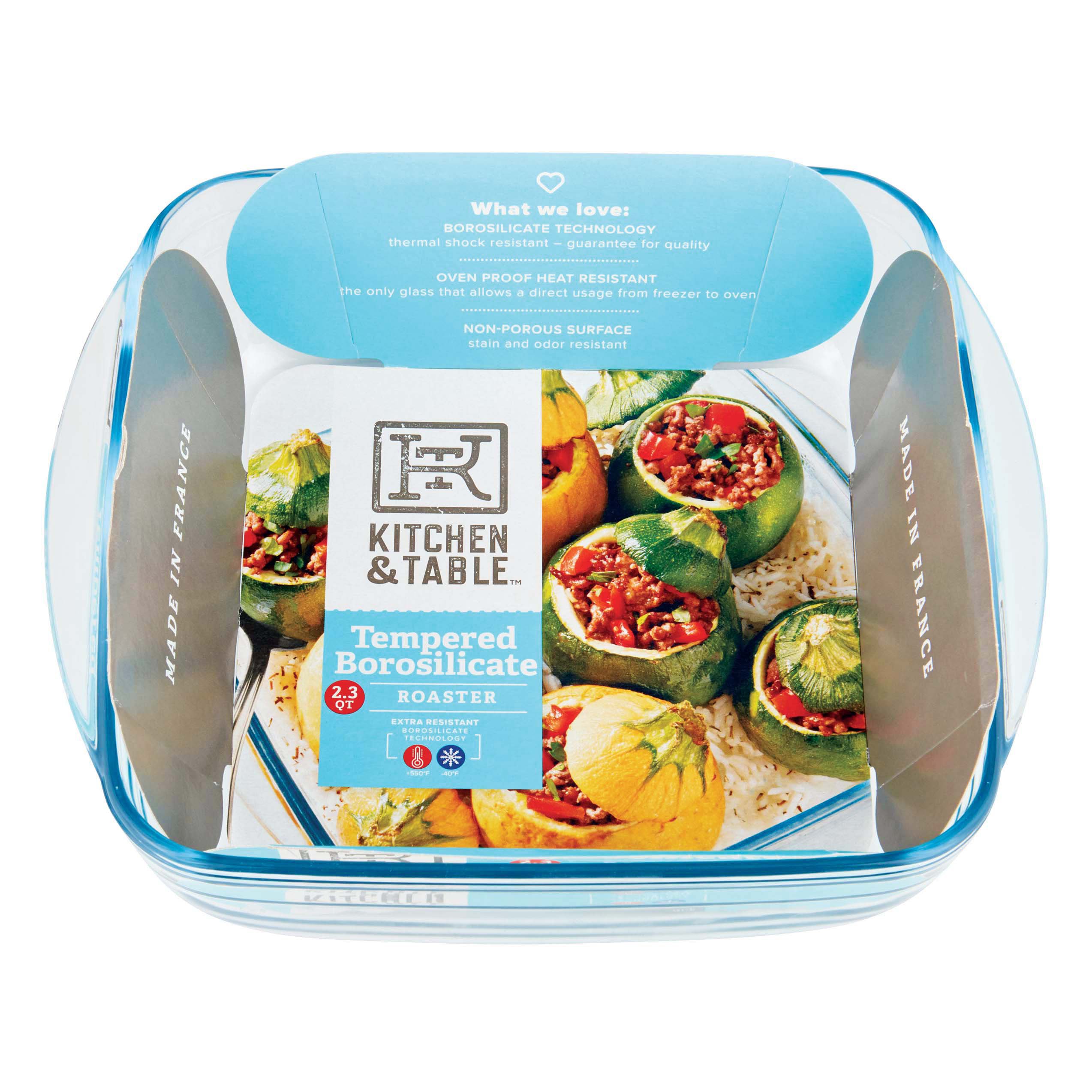 Kitchen & Table by H-E-B Tempered Borosilicate Square Roaster - Shop ...