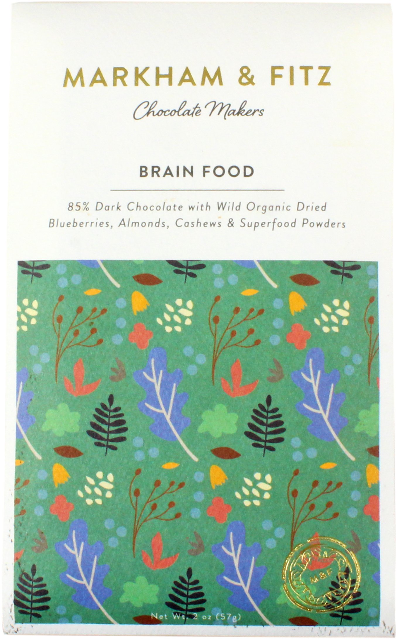 Markham & Fitz Brain Food Chocolate Bar, 2 OZ. | Central Market ...