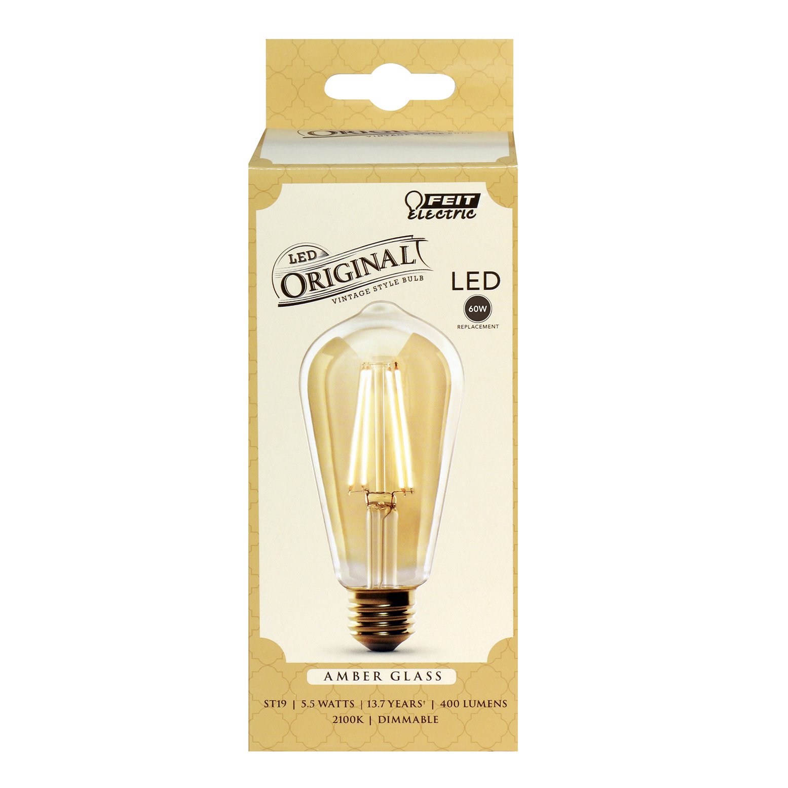 Feit Electric Vintage ST19 60-Watt Amber Glass LED Light Bulb - Shop ...