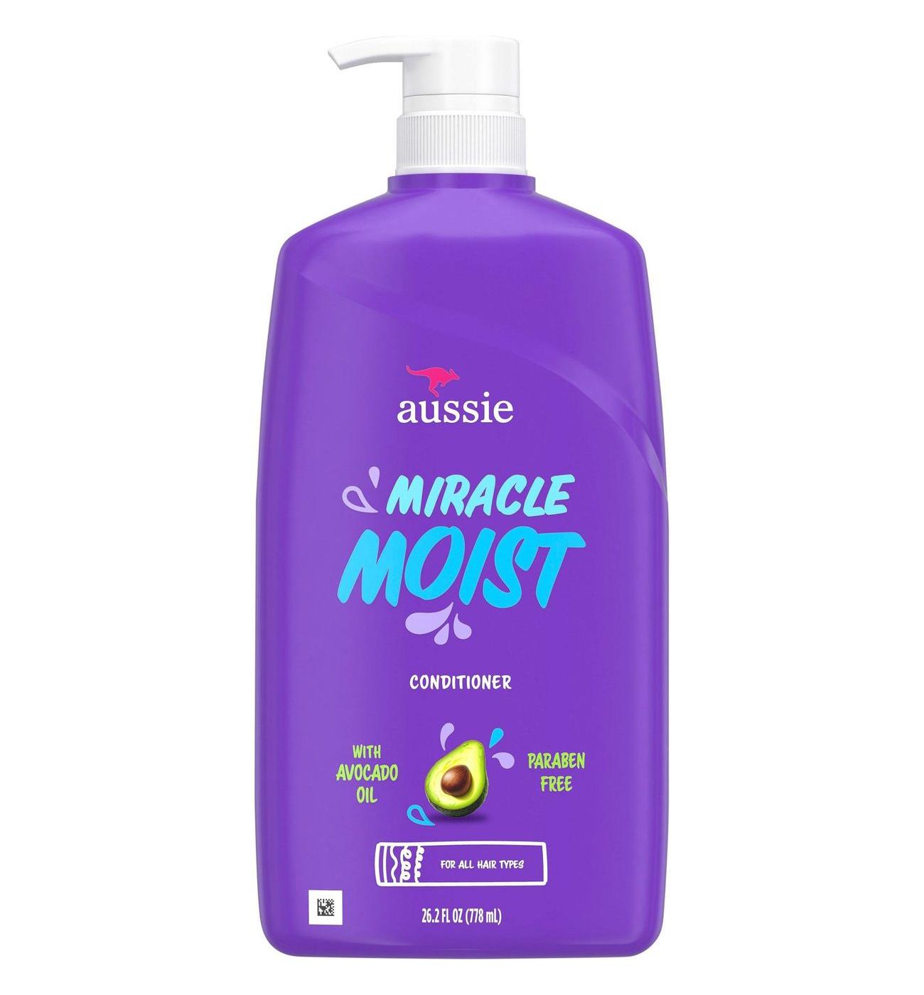 Aussie Miracle Moist Conditioner - Avocado & Jojoba Oil - Shop Shampoo ...