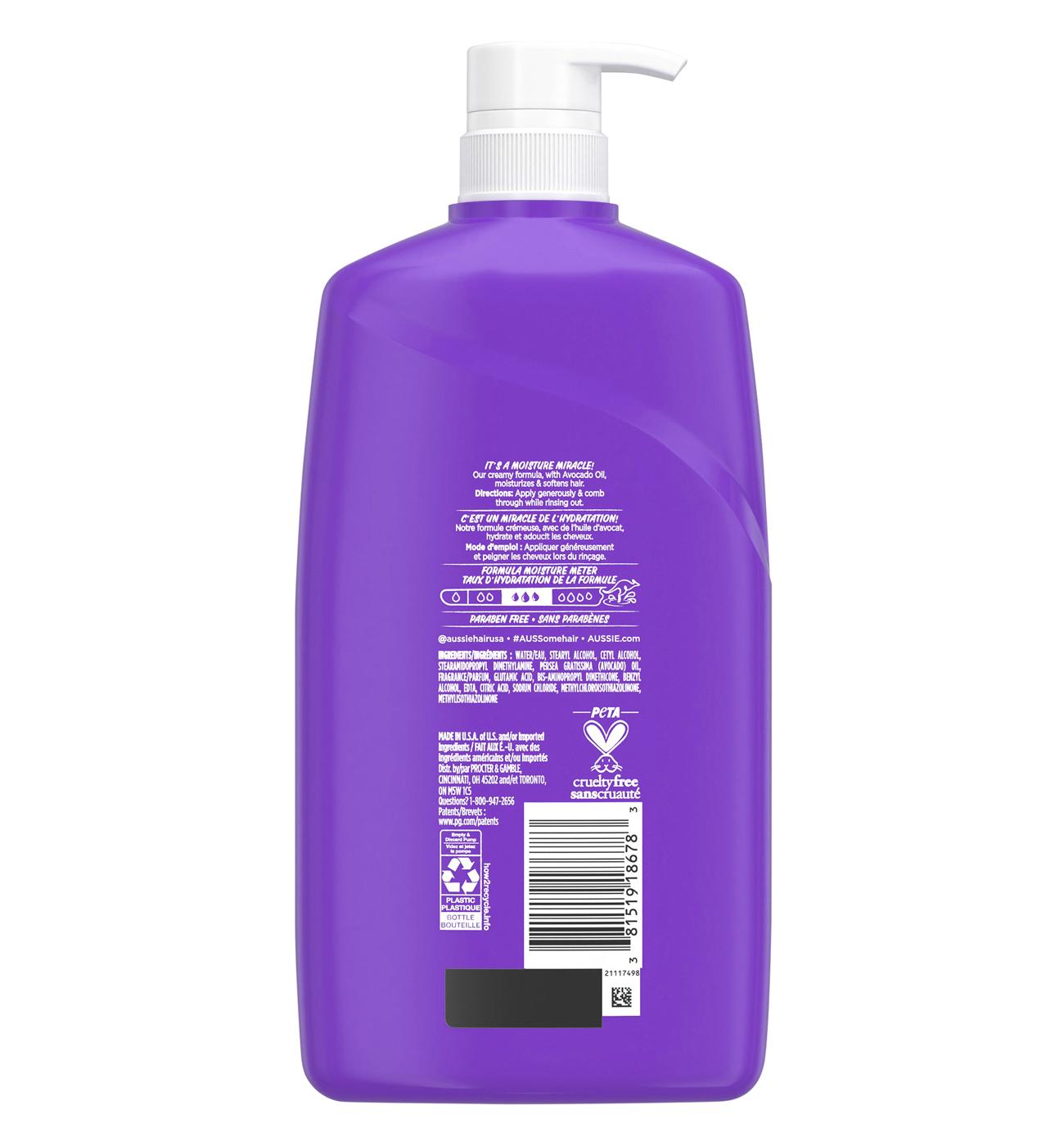 Aussie Miracle Moist Conditioner - Avocado & Jojoba Oil - Shop Shampoo ...