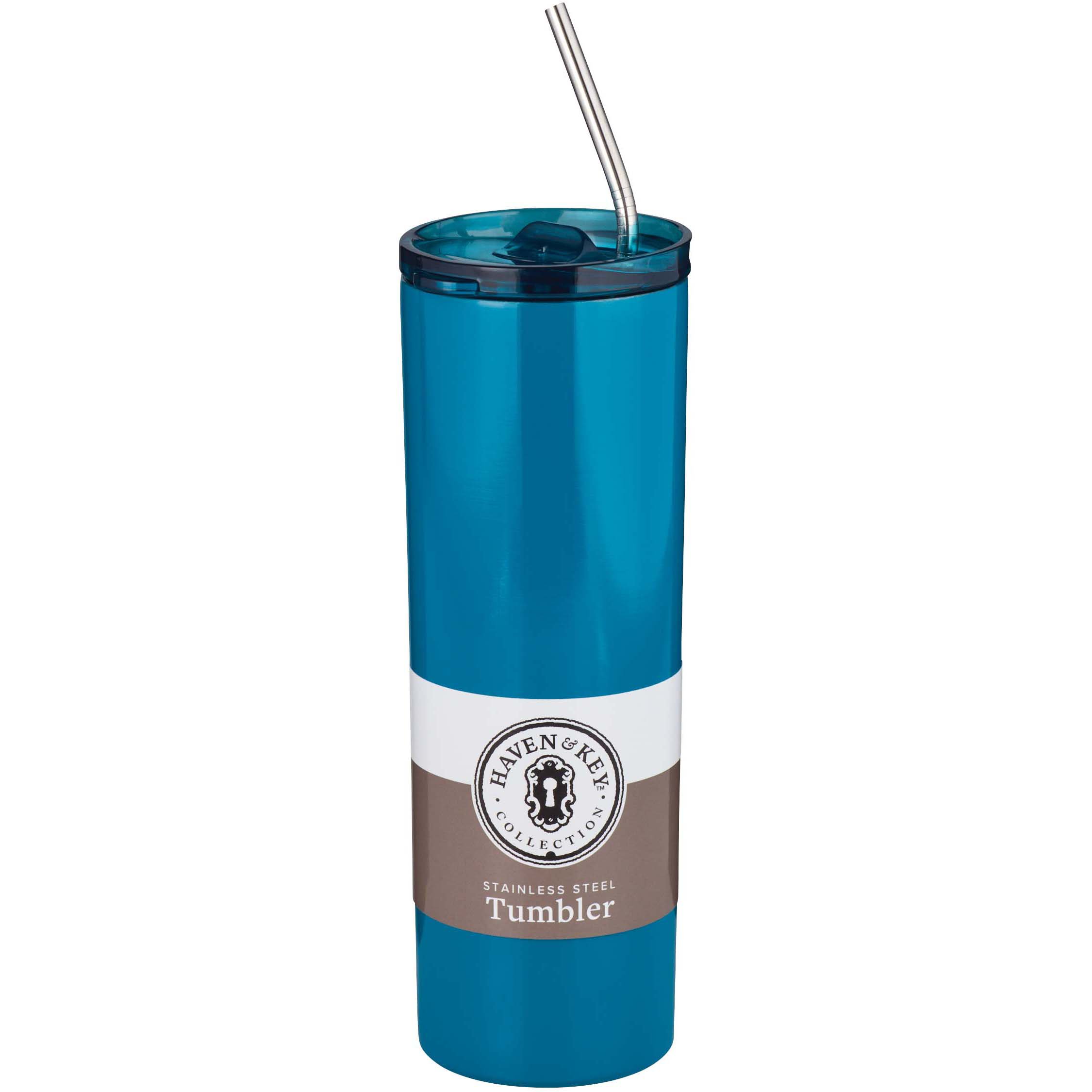 Haven & Key Stainless Steel Turquoise Straw Tumbler - Shop Travel & to ...