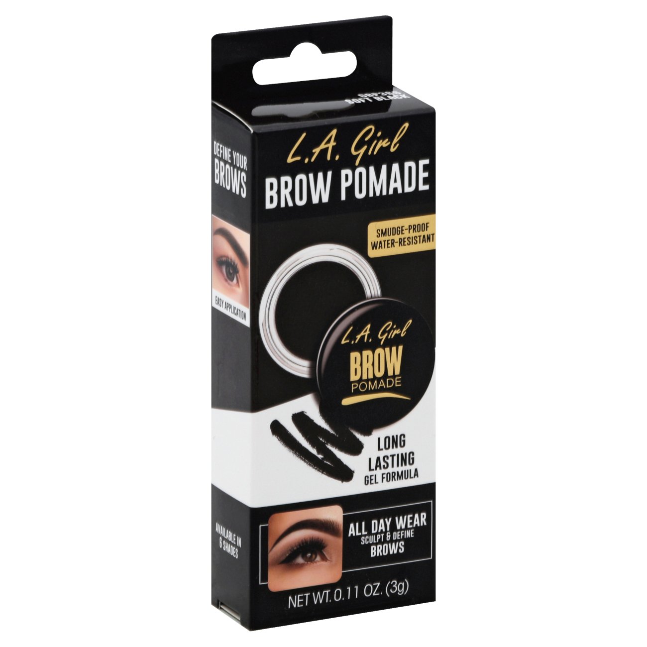 L.A. Girl Brow Pomade Gel Formula Soft Black - Shop Brow Pencils ...