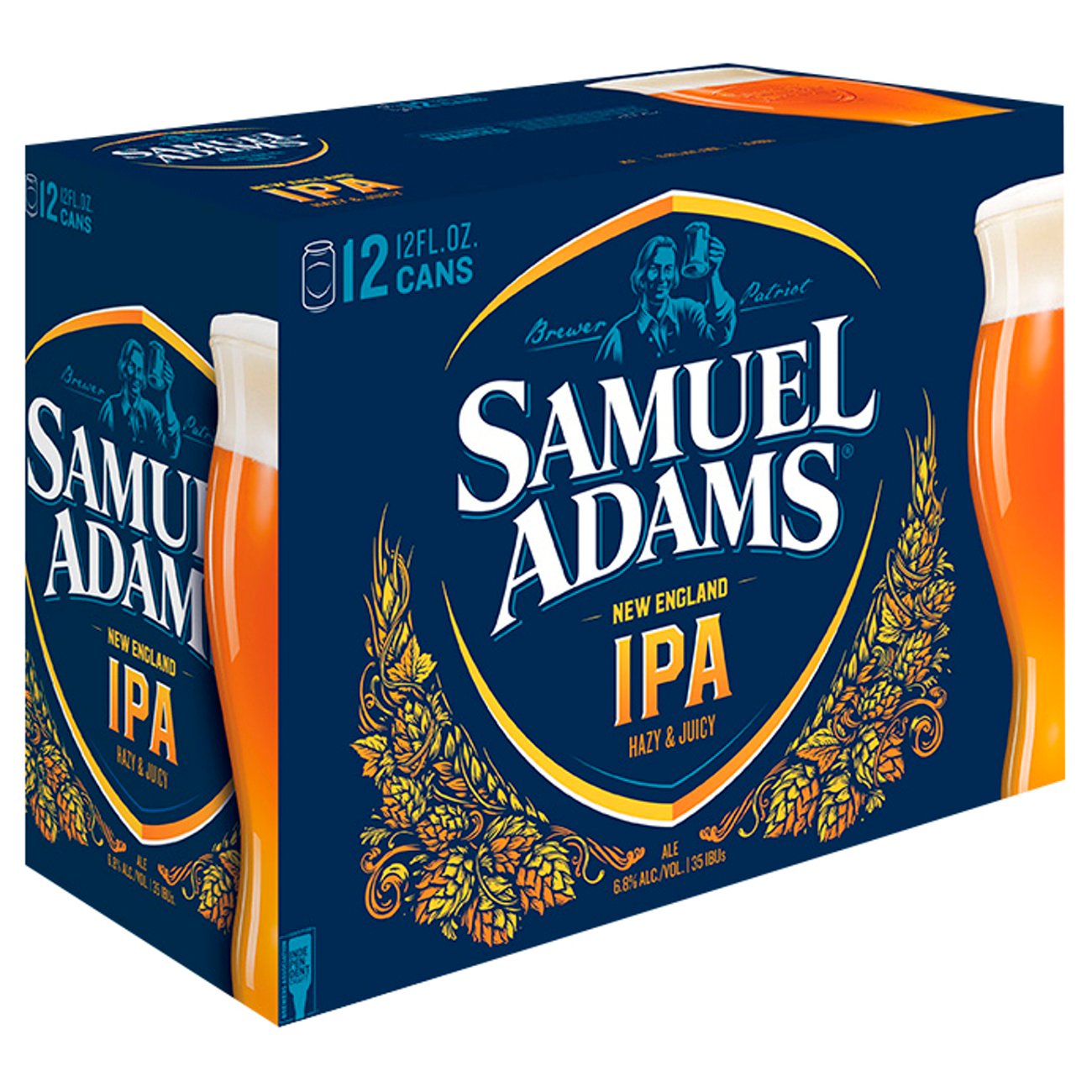 Samuel Adams Brewer Patriot New England IPA Hazy & Juicy Beer 12 oz ...
