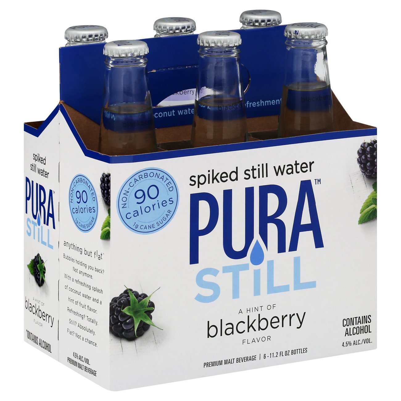Pura Still Hint of Blackberry Spiked Still Water 11.2 oz Bottles - Shop ...