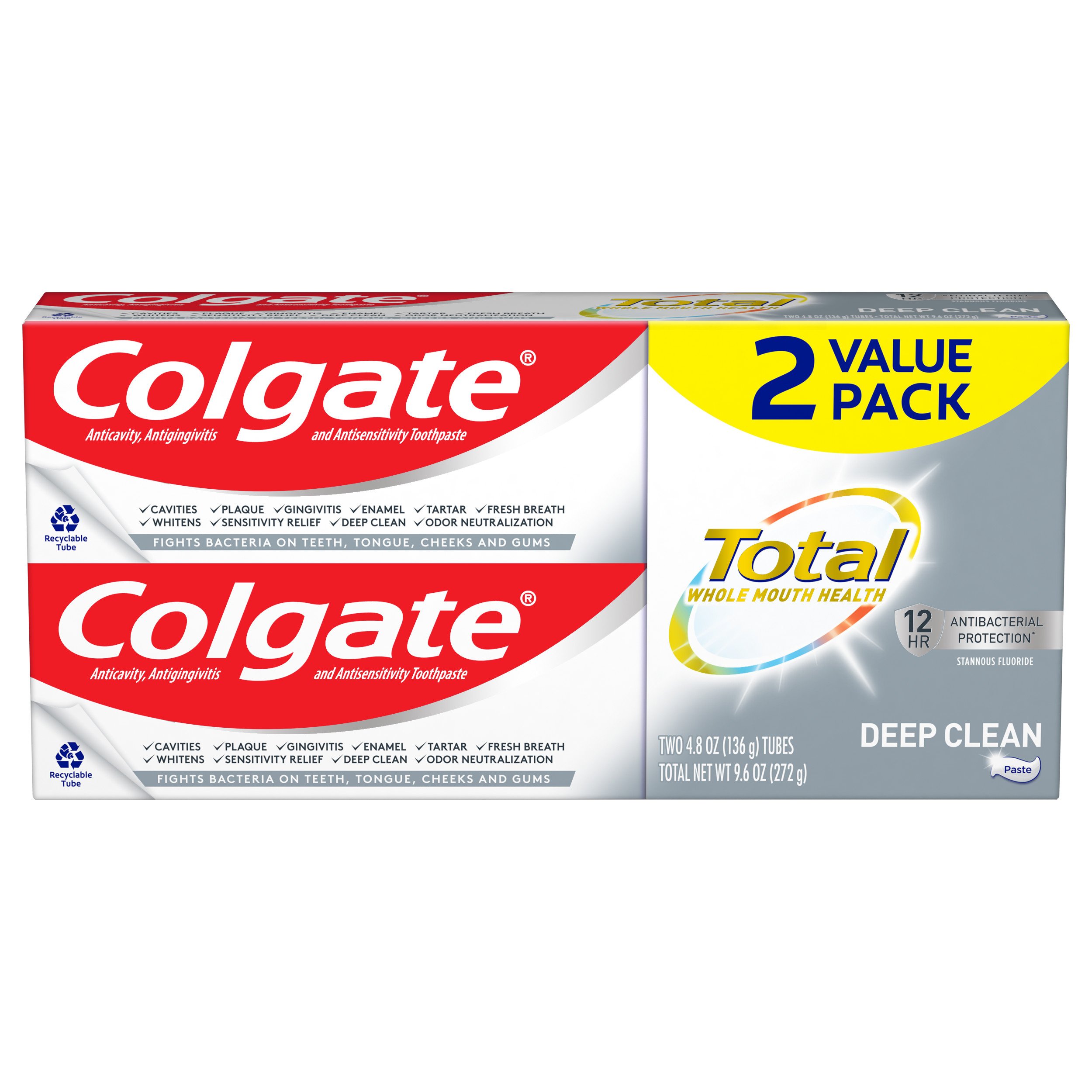 Colgate Total Deep Clean Toothpaste, 2 Pk - Shop Toothpaste at H-E-B