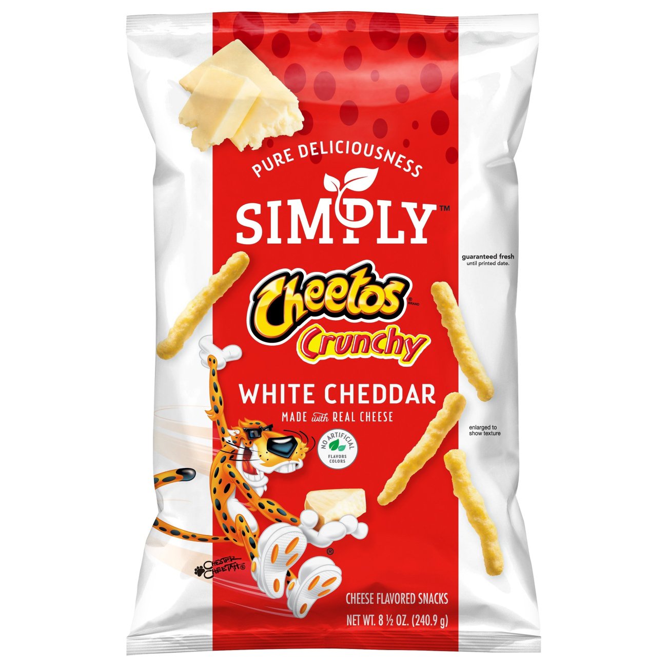 Cheetos Simply Crunchy White Cheddar Snacks - Shop Chips at H-E-B