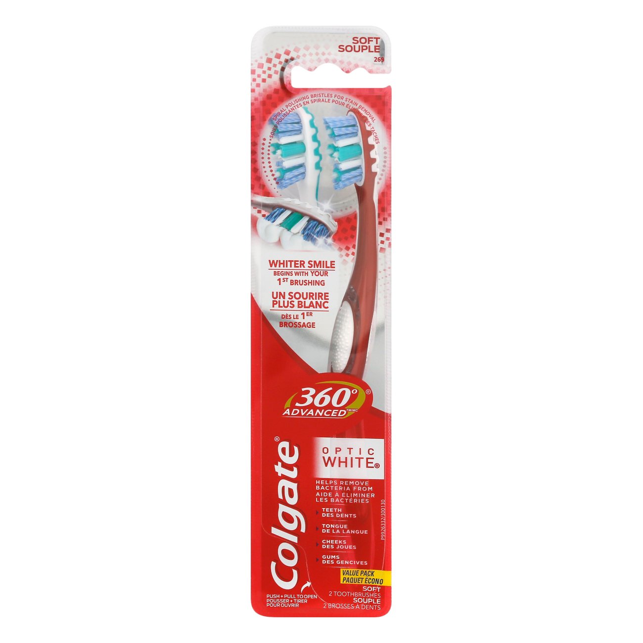 Colgate 360 Advanced Optic White Toothbrush - Shop Toothbrushes at H-E-B