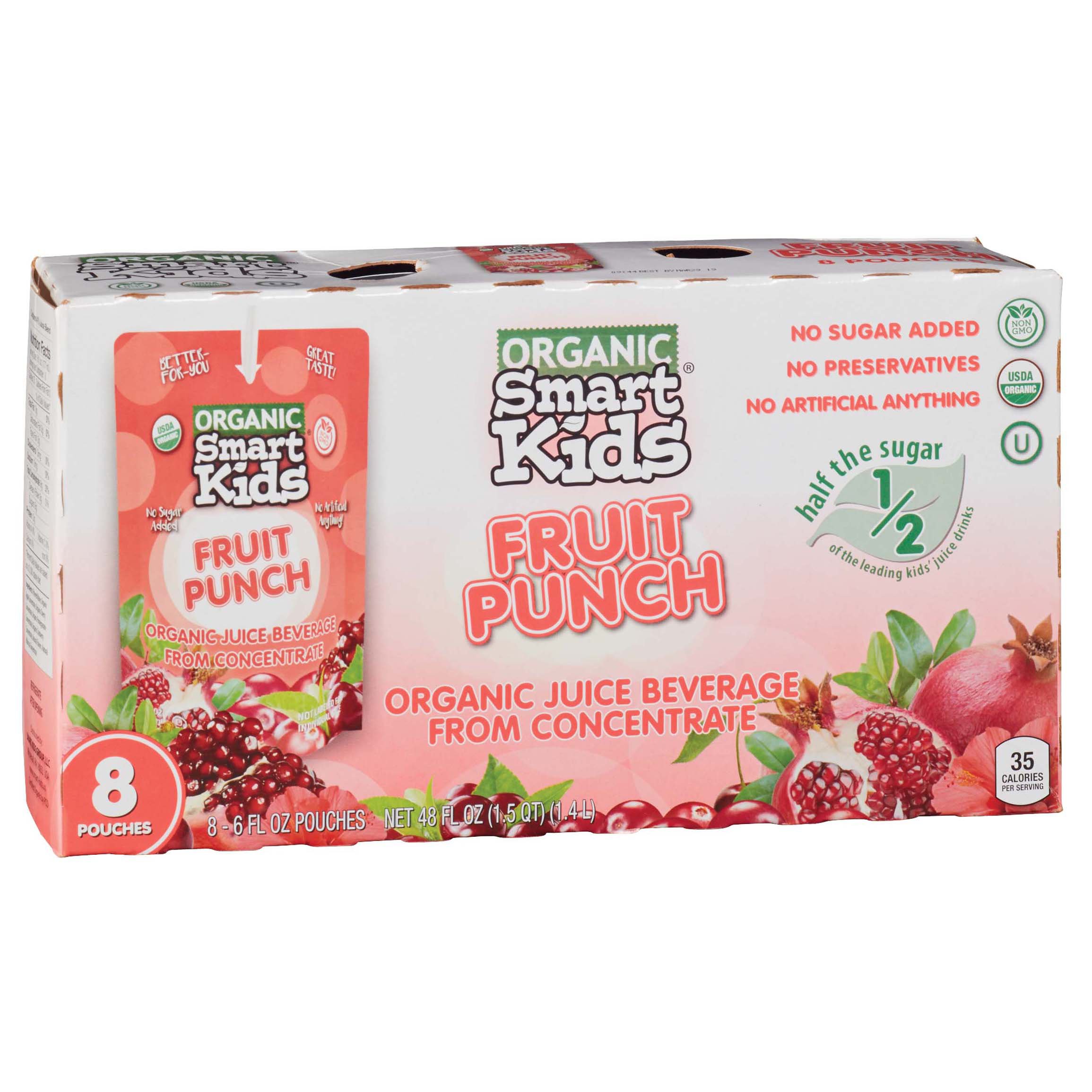 Smart Kids Organic Fruit Punch Juice Beverage 6 oz Pouches - Shop Juice ...