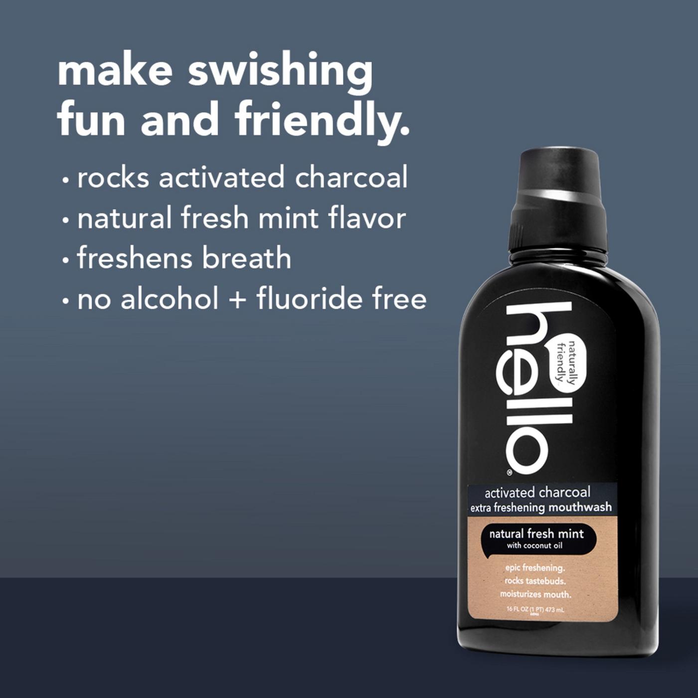 hello Activated Charcoal Extra Fresh Mouthwash - Shop Mouthwash at H-E-B