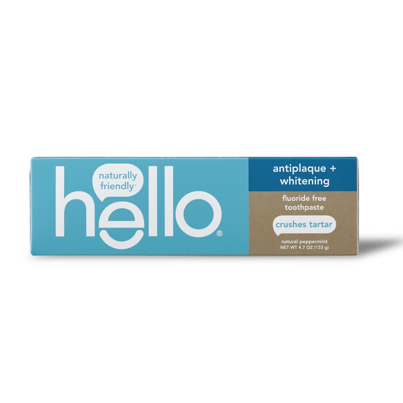 hello Antiplaque + Whitening Fluoride Free Toothpaste - Natural ...