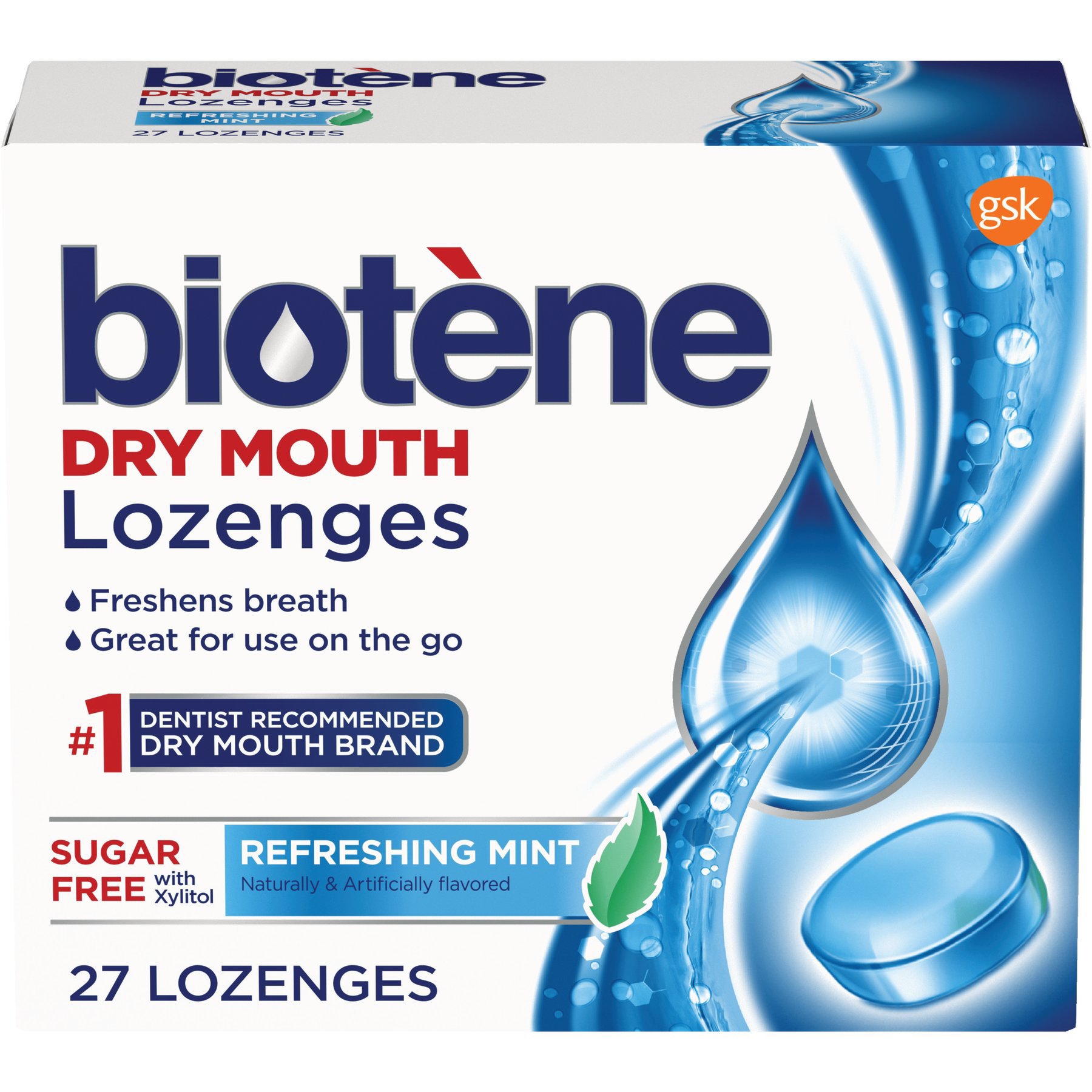Biotene Dry Mouth Lozenges for Fresh Breath, Refreshing Mint - Shop ...