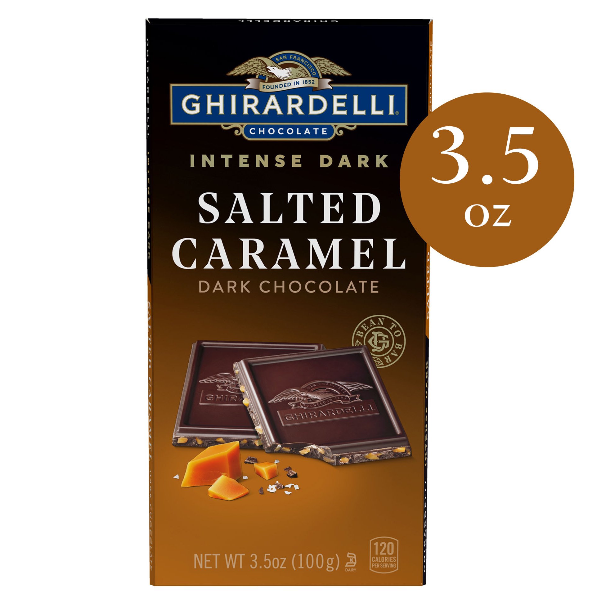 Ghirardelli Salted Caramel Intense Dark Chocolate Bar - Shop Candy at H-E-B