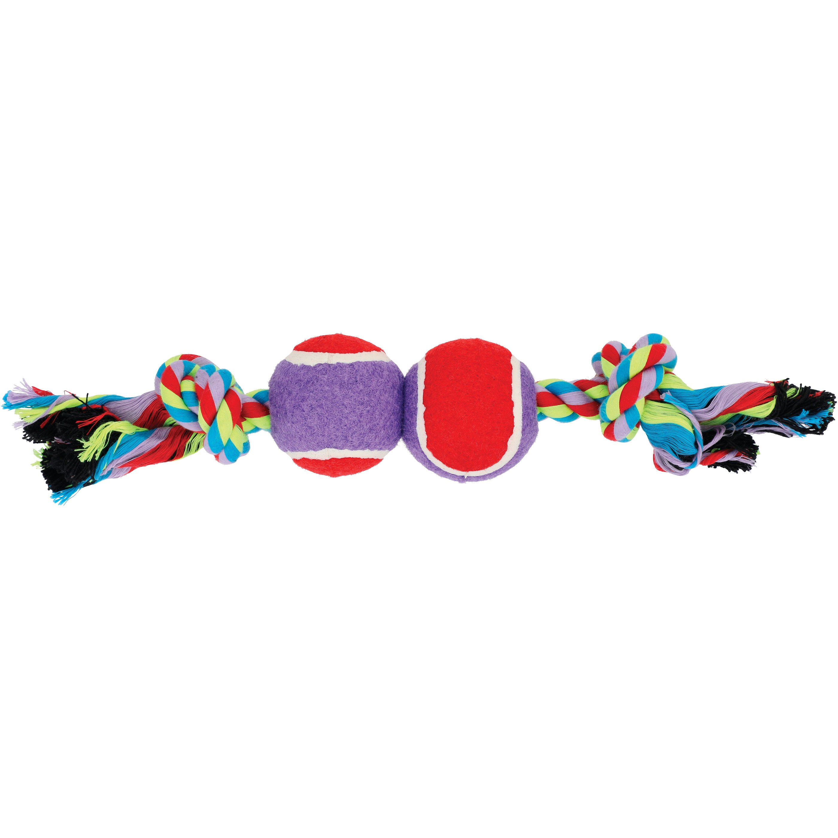 Woof & Whiskers Tennis Balls/Rope Dog Toy - Shop Rope & tug toys at H-E-B