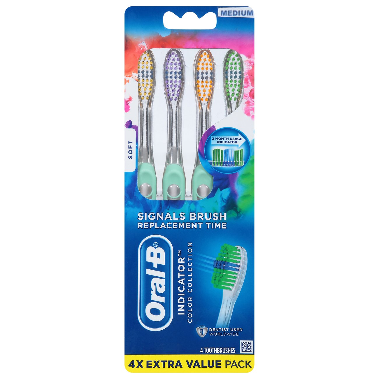 Oral-B Indicator Contour Clean Toothbrushes Extra Value Pack Medium ...