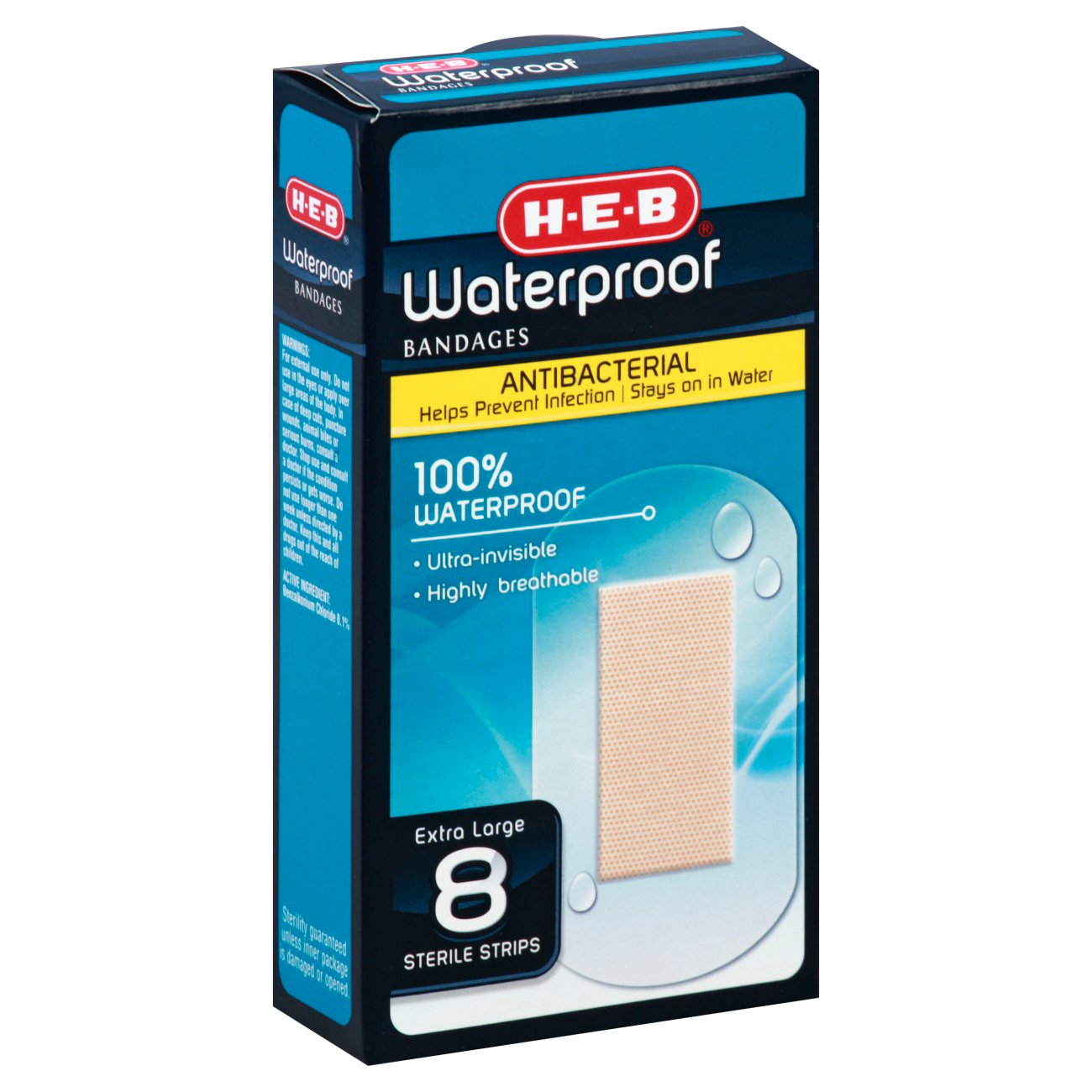 H-E-B Waterproof Antibacterial Clear Bandages - Extra Large - Shop ...