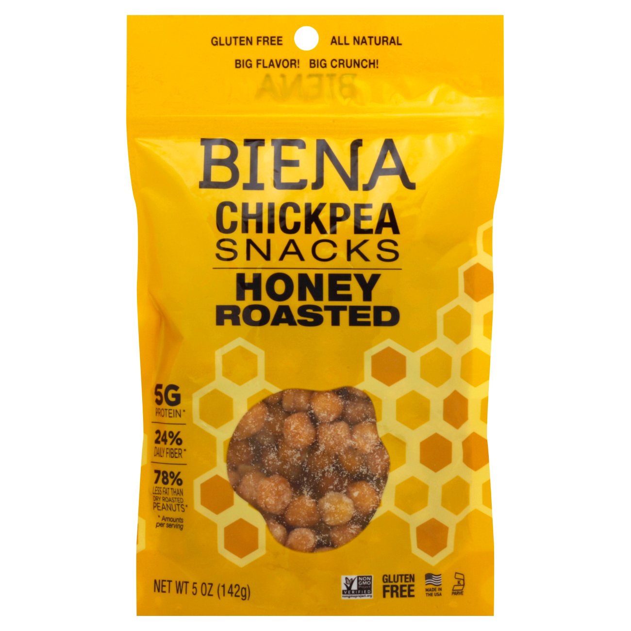 Biena Honey Roasted Chickpea Snacks - Shop Nuts & Seeds at H-E-B