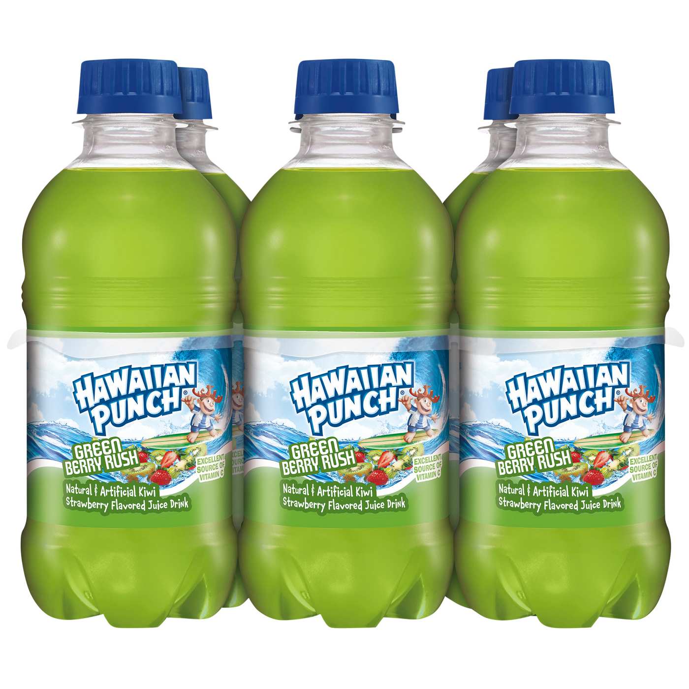 Hawaiian Punch Green Berry Rush 10 oz Bottles - Shop Juice at H-E-B