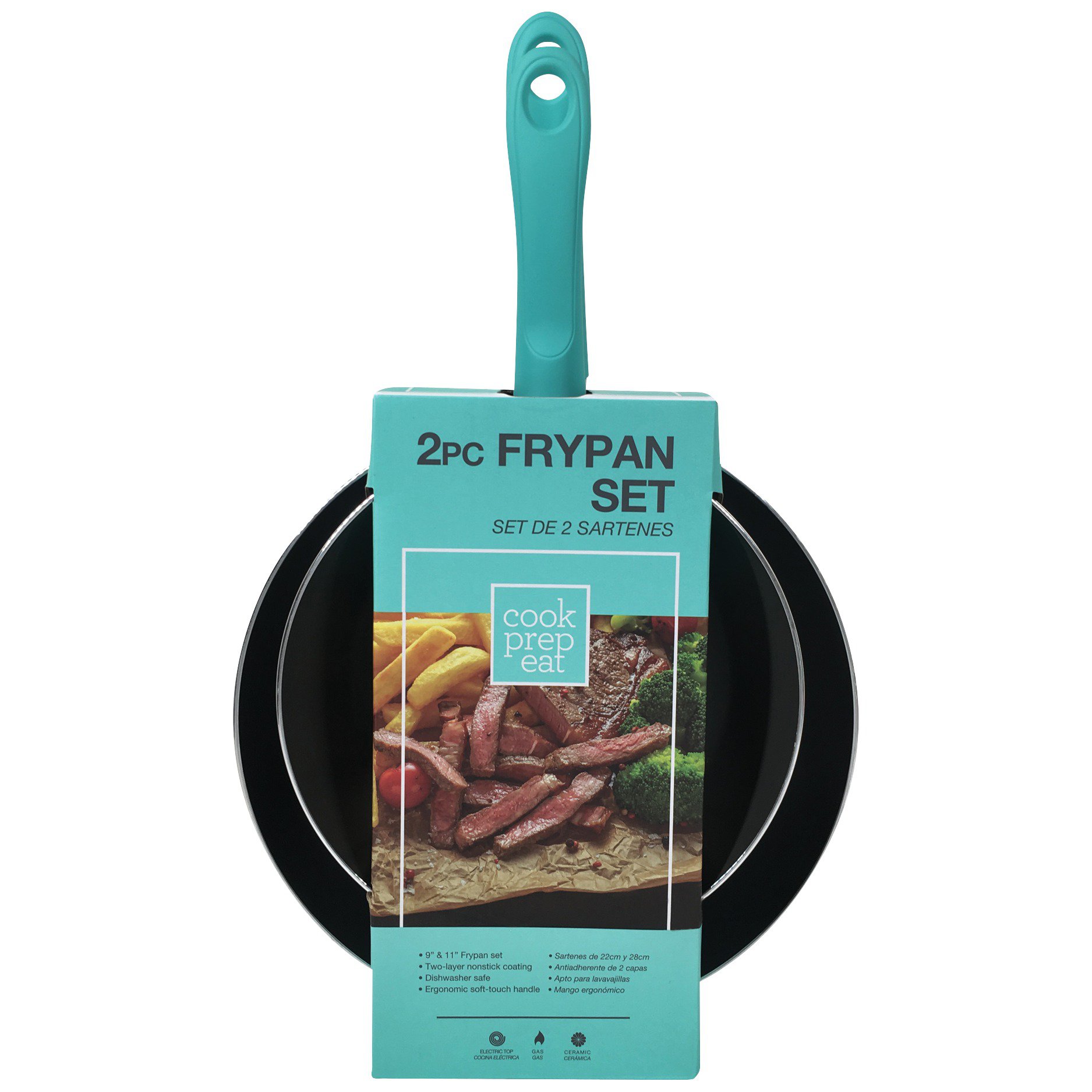 Cook Prep Eat Frying Pan Set Teal - Shop Frying pans & griddles at H-E-B