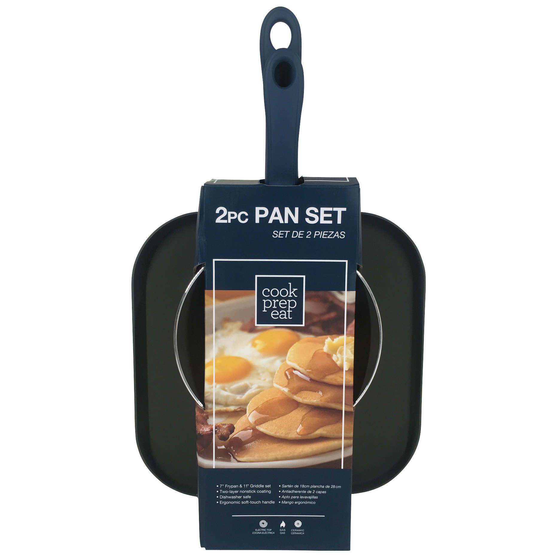 Cook Prep Eat Griddle And Frying Pan Set Blue - Shop Frying Pans ...
