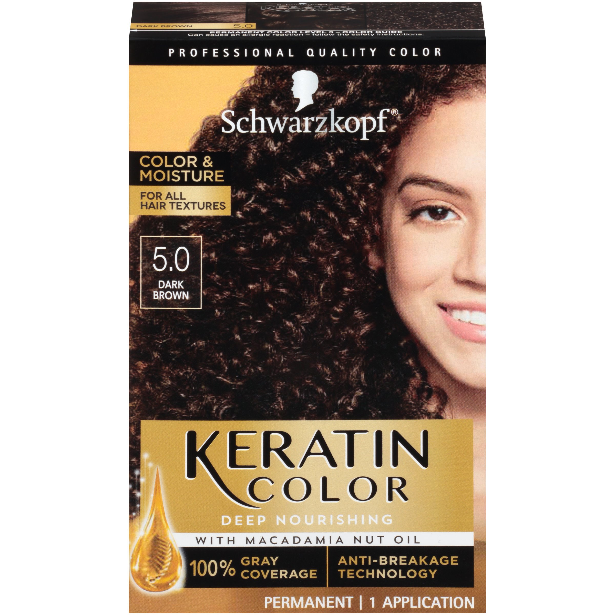 Schwarzkopf Keratin Color, Color & Moisture Permanent Hair Color Cream ...