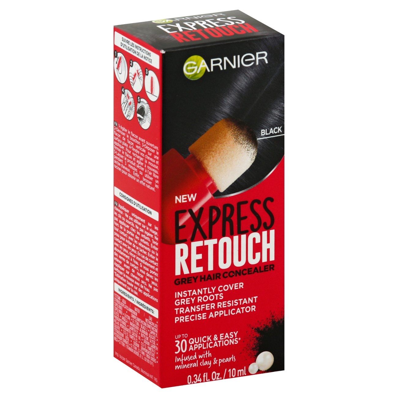 Garnier Express Retouch Temporary Hair Color Black - Shop Hair Color at ...