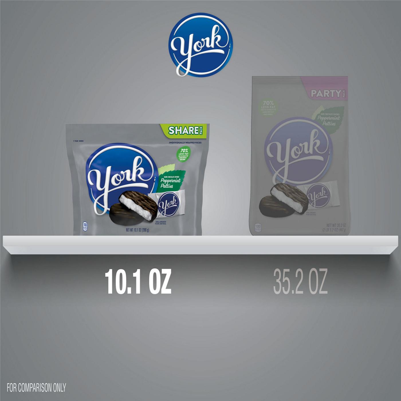 York Dark Chocolate Peppermint Patties Candy - Share Pack - Shop Candy ...