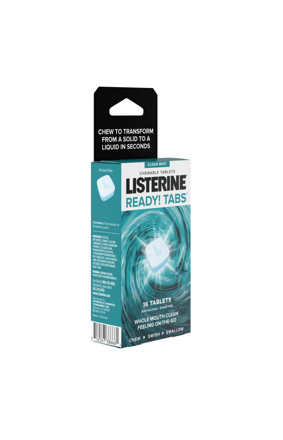 Listerine Ready! Tabs Chewable Tablets, Clean Mint - Shop Mouthwash at ...