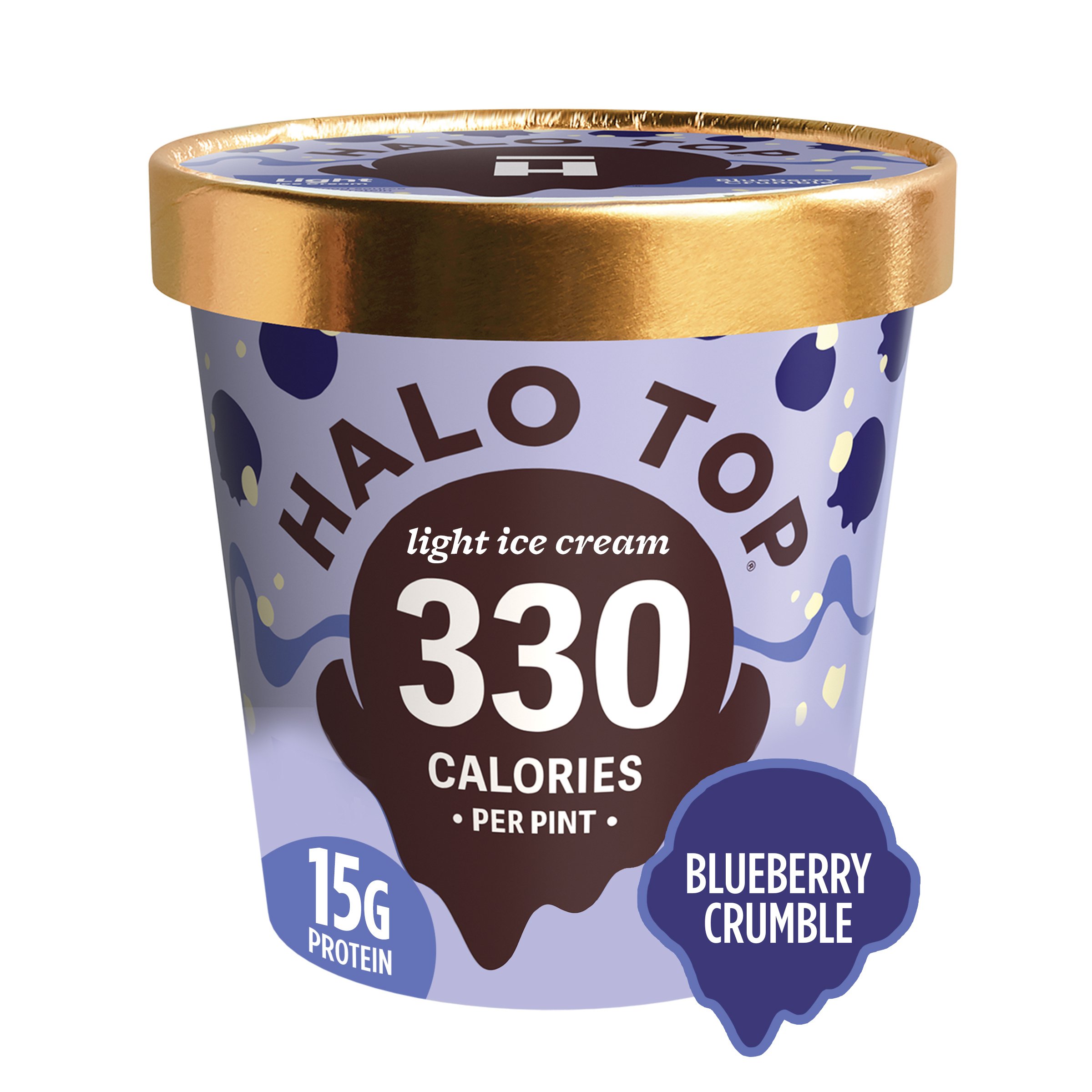 Halo Top 15g Protein Light Ice Cream - Blueberry Crumble - Shop Ice ...