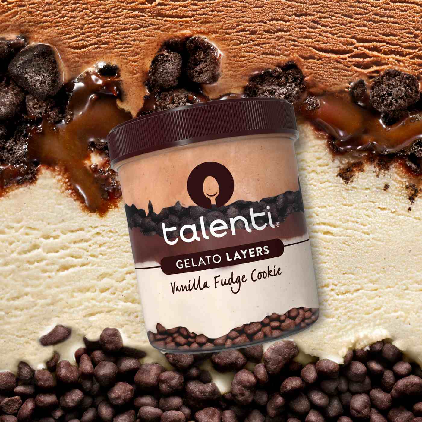 Talenti Vanilla Fudge Cookie Gelato Layers - Shop Ice cream at H-E-B