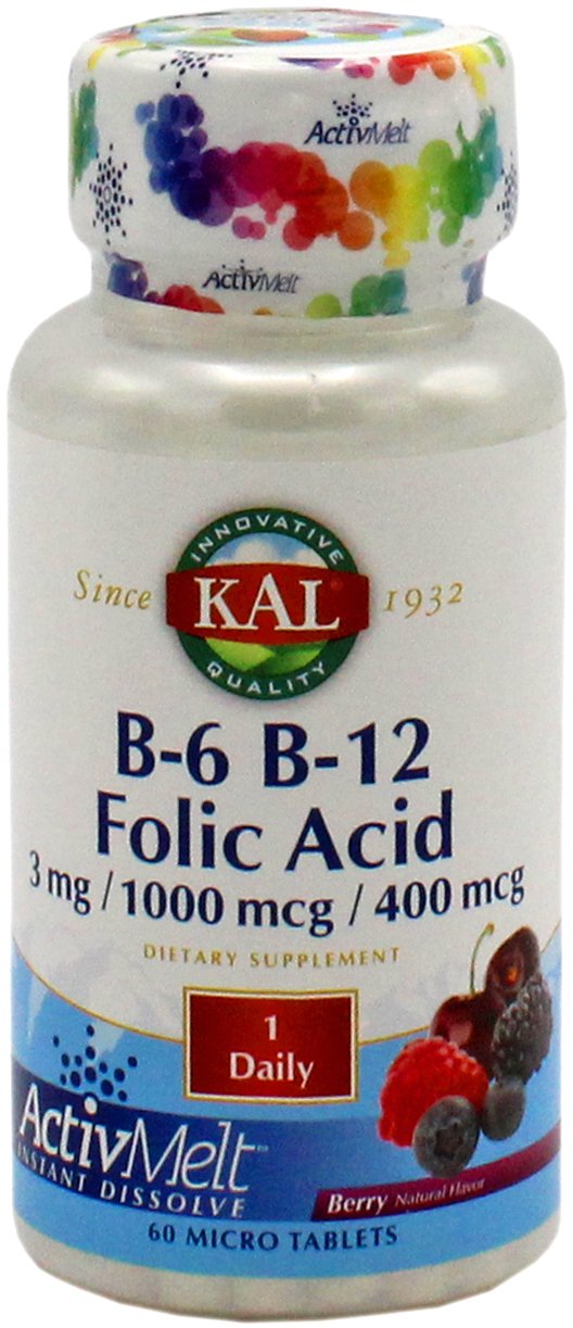 KAL B6 B12 Folic Acid Activmelt, 60 CT | Central Market - Really Into Food