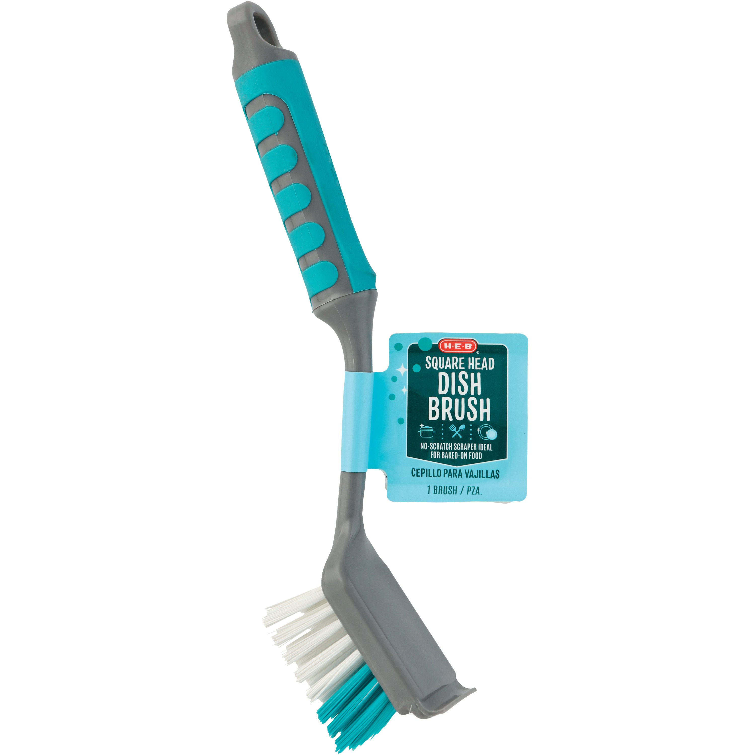 H-E-B No-Scratch Square Head Dish Brush - Shop Brushes at H-E-B