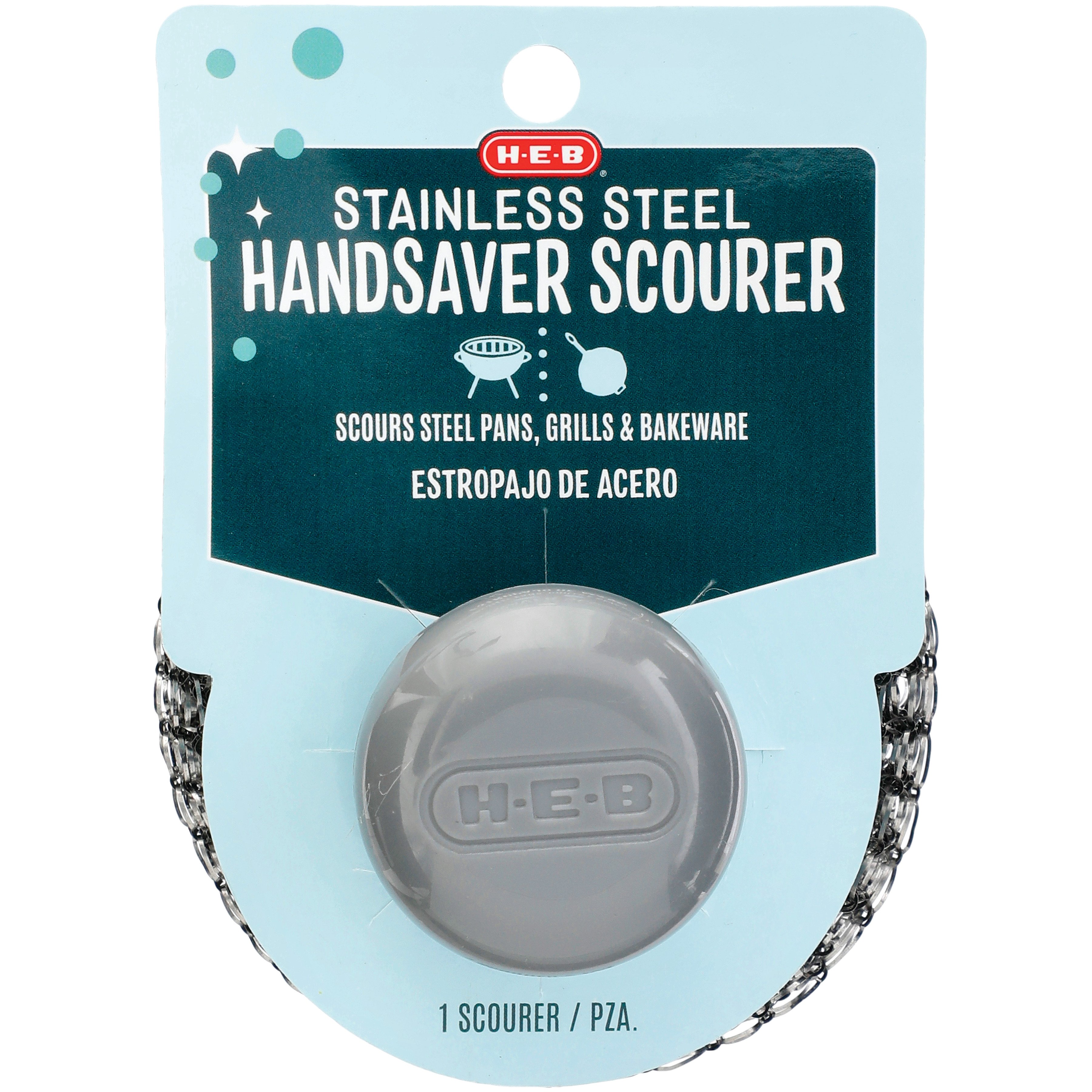 H-E-B Stainless Steel Handsaver Scourer - Shop Sponges & scrubbers at H-E-B
