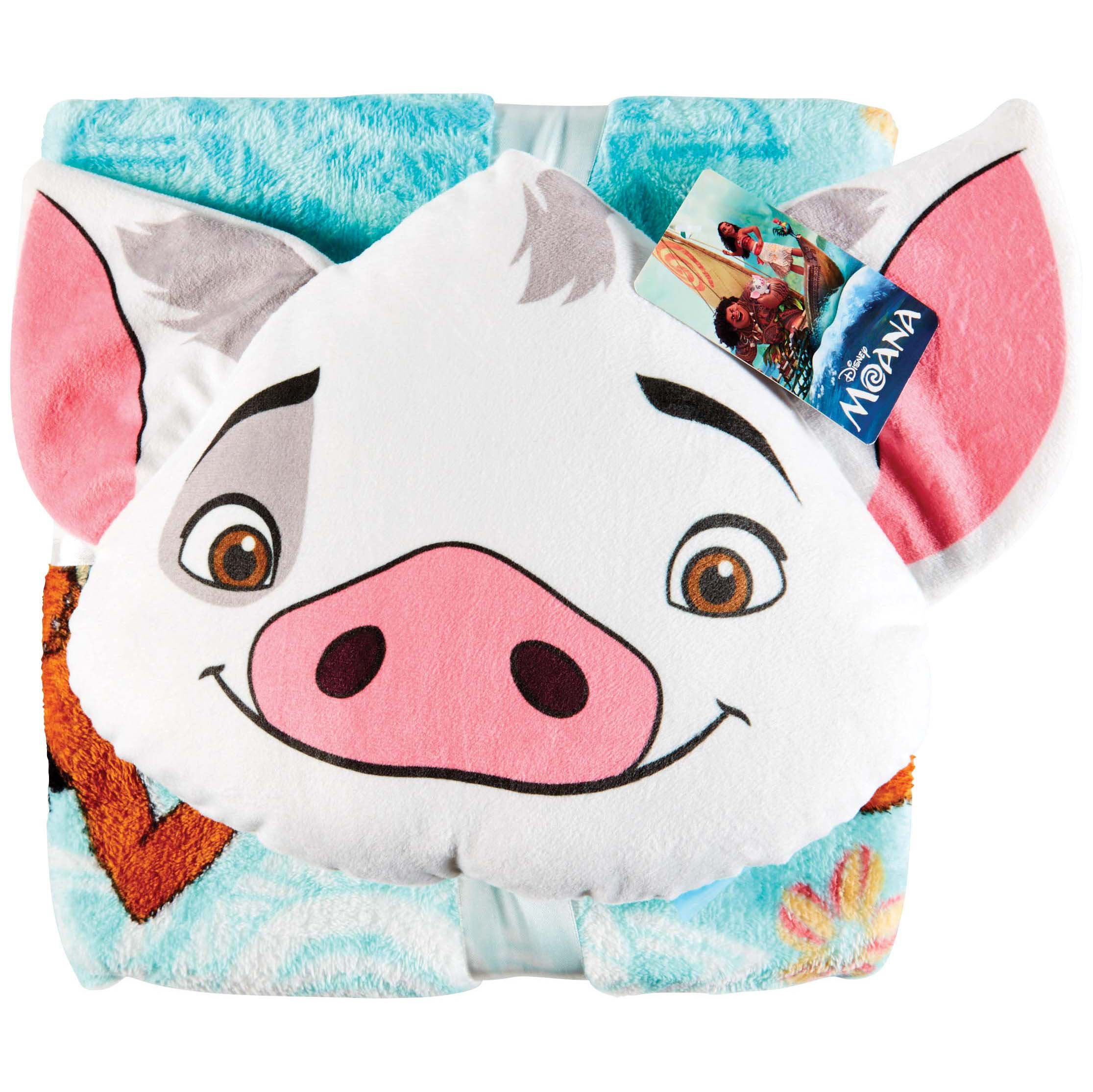 Jay Franco Moana Nogginz & Blanket Set - Shop Blankets & throws at H-E-B