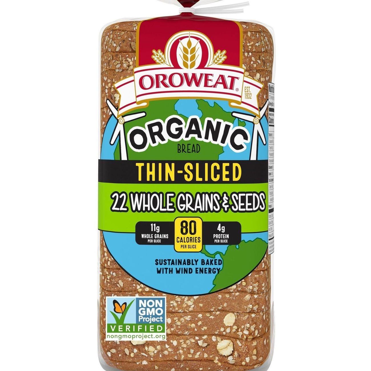 Oroweat Organic 22 Whole Grains & Seeds Thin Sliced Bread - Shop Sliced ...