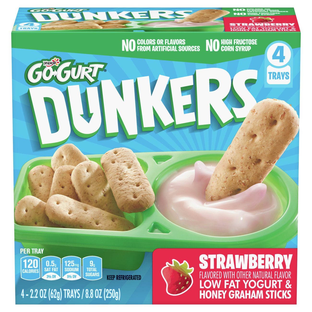 Yoplait GoGurt Dunkers Low-Fat Strawberry & Honey Graham Sticks - Shop ...
