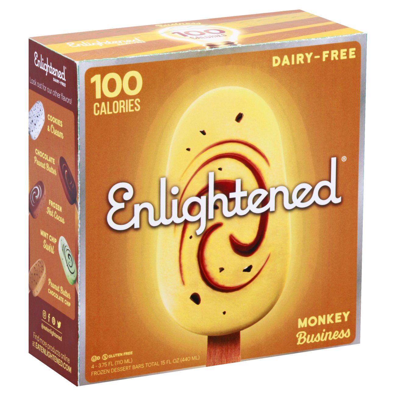 Enlightened Monkey Business Dairy-Free Frozen Dessert Bars - Shop Bars & Pops at H-E-B